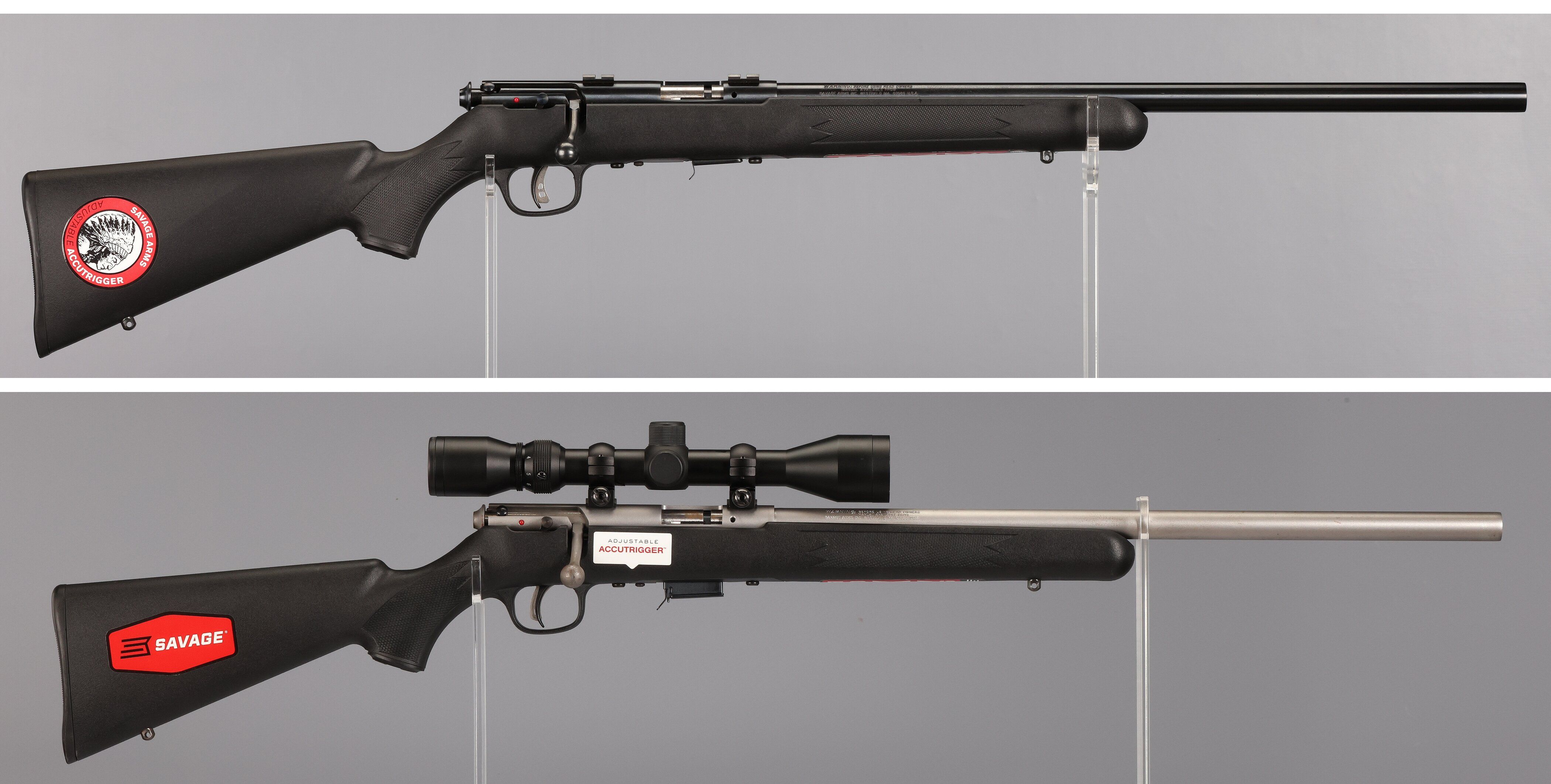 Two Savage Bolt Action Rifles with Boxes | Rock Island Auction
