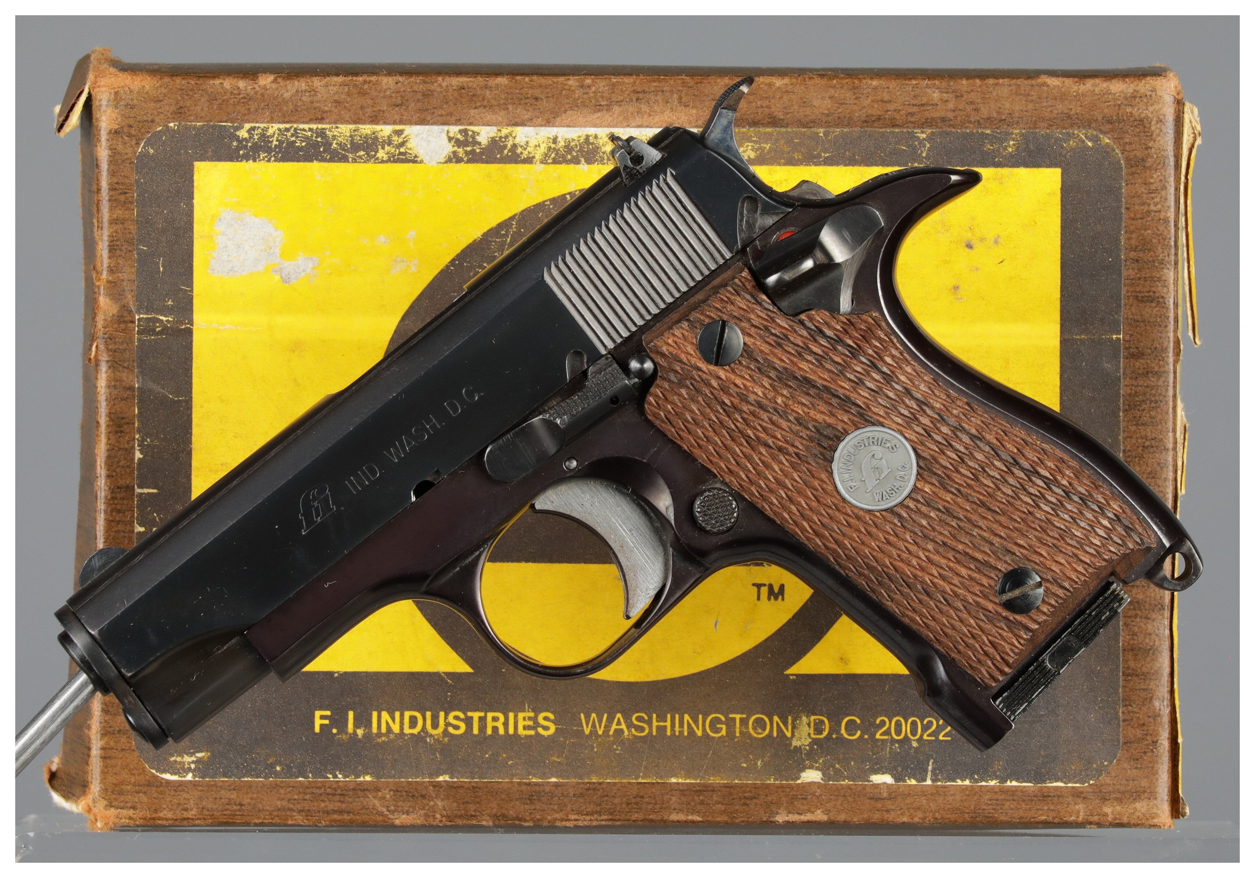 FI Industries Model D Semi-Automatic Pistol with Box | Rock Island Auction