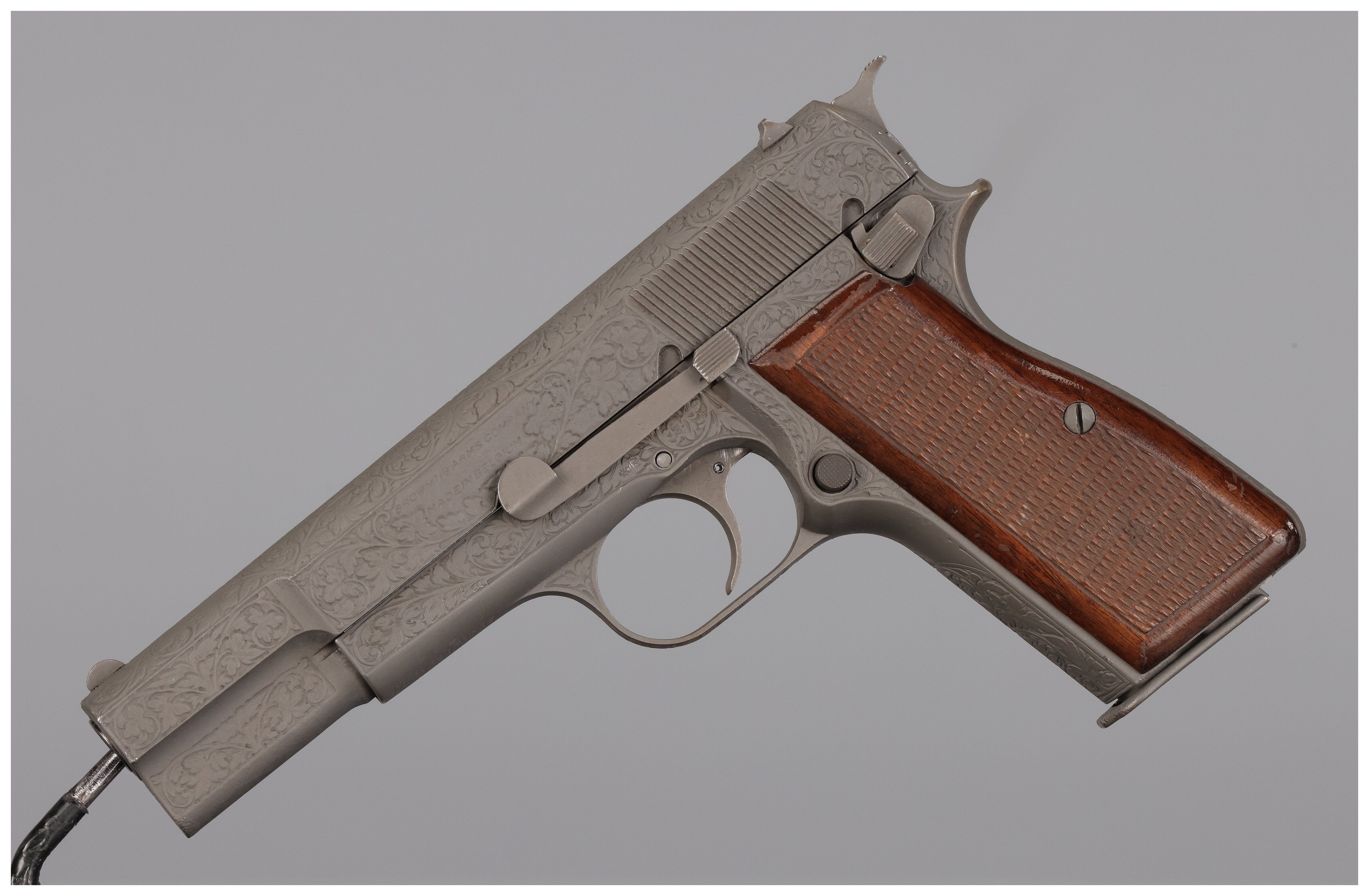 Engraved Belgian Browning Hi Power Semi-Automatic Pistol | Rock Island ...