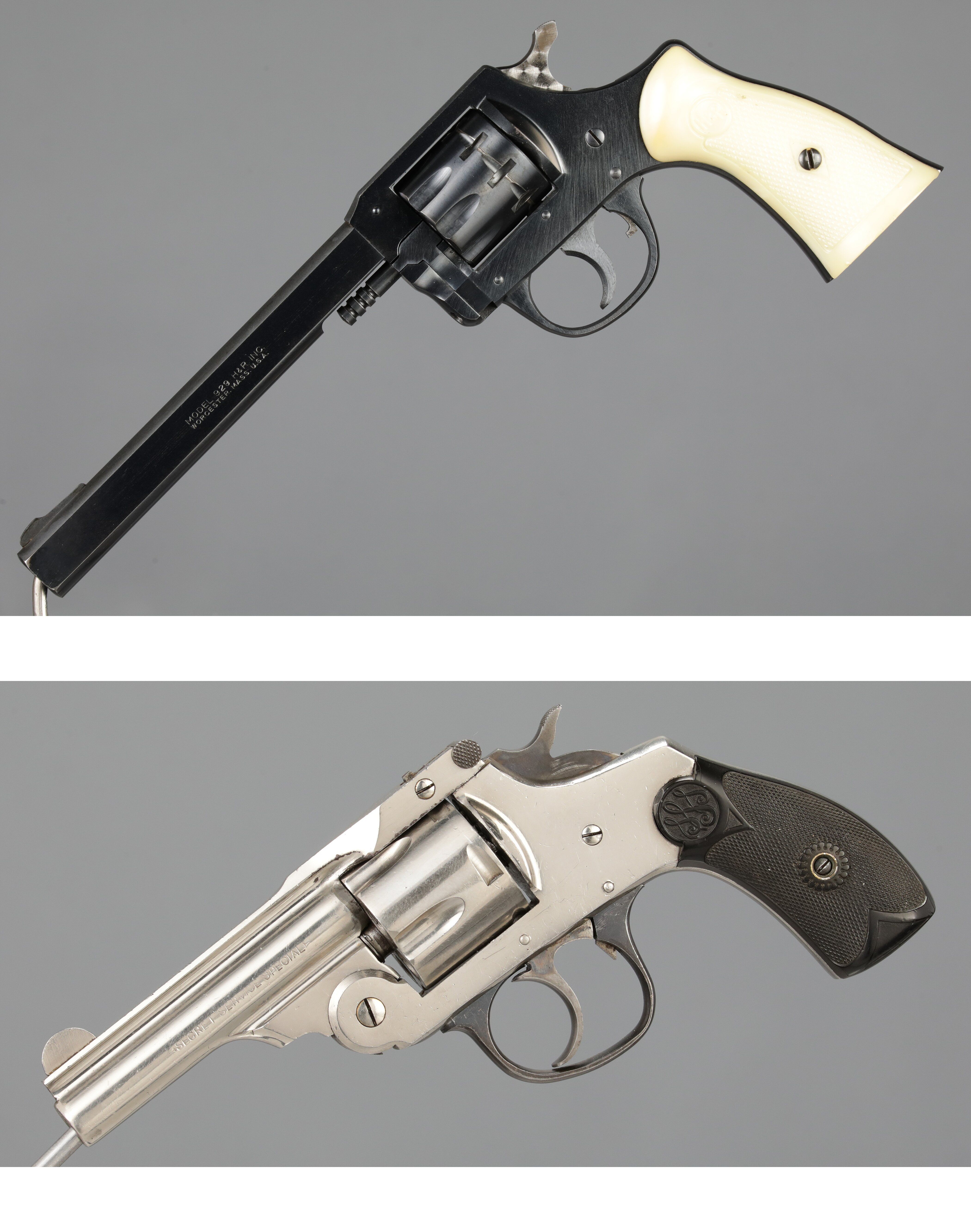 Two Double Action Revolvers with Holsters | Rock Island Auction