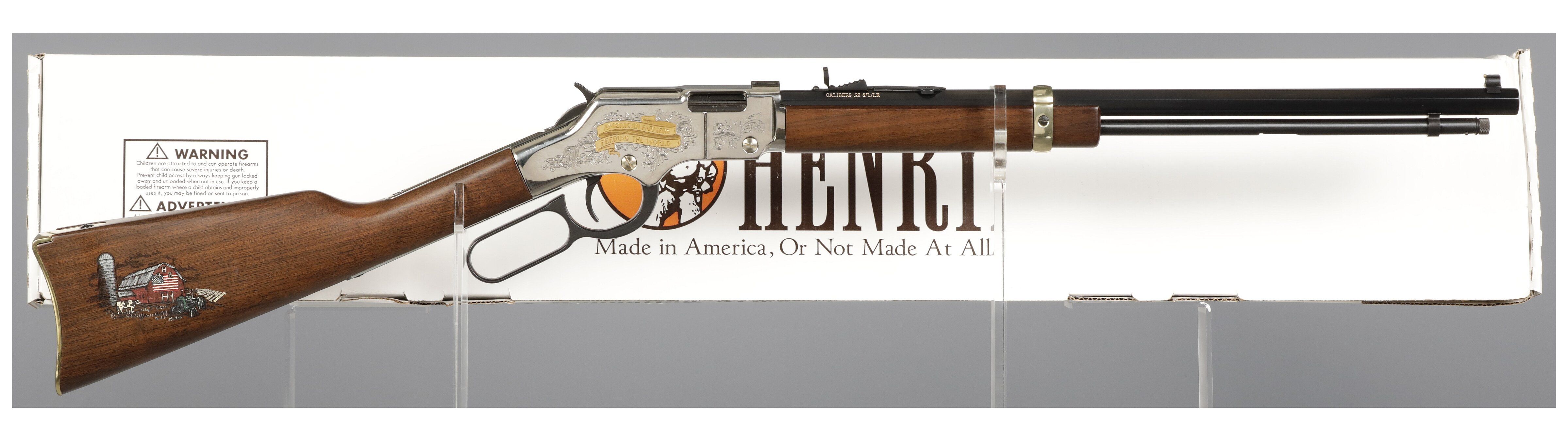 Engraved Henry Repeating Arms American Farmer Tribute Rifle | Rock ...