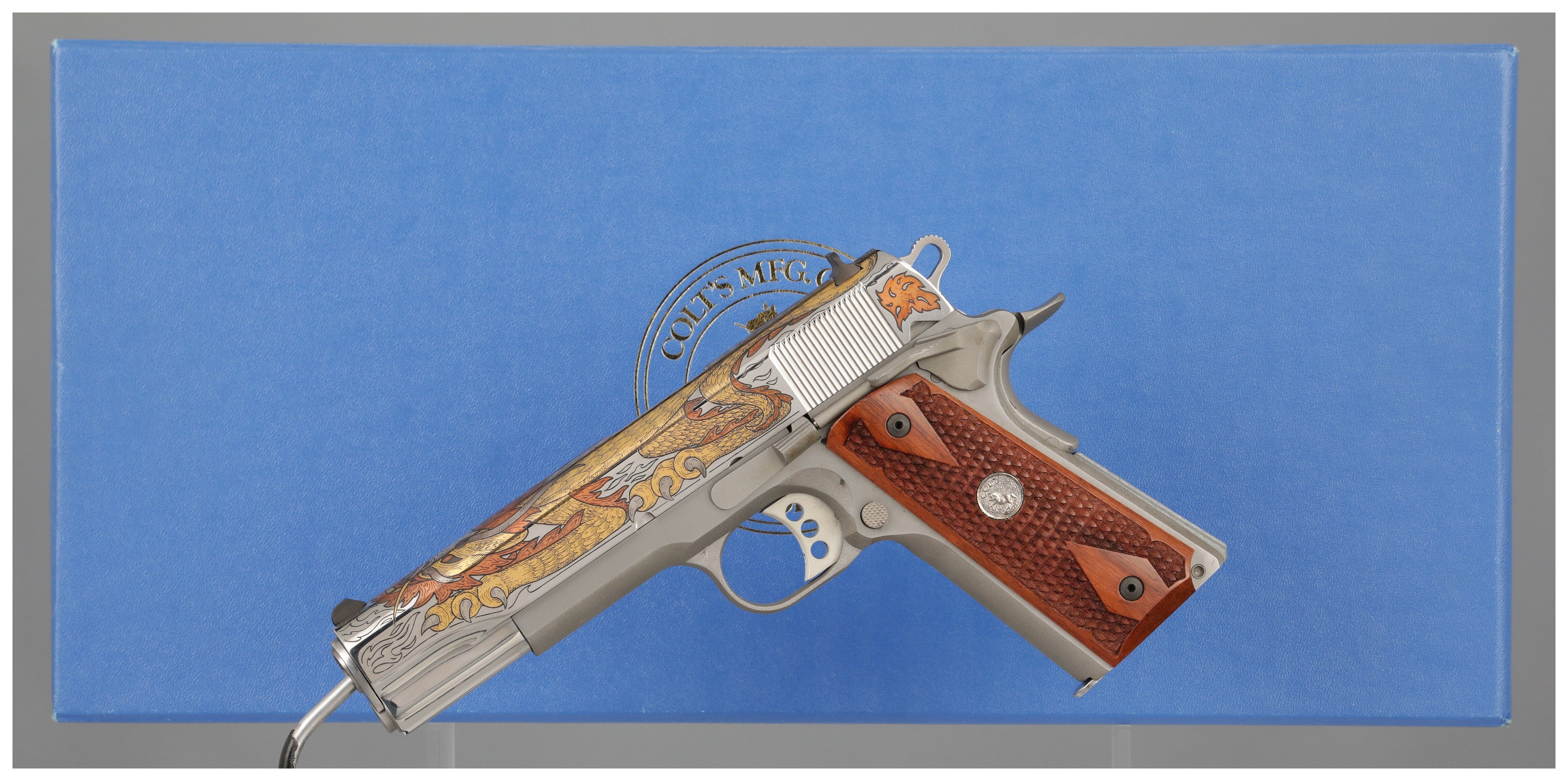Colt Government Model Silver Dragon Talo Limited Edition Pistol | Rock ...