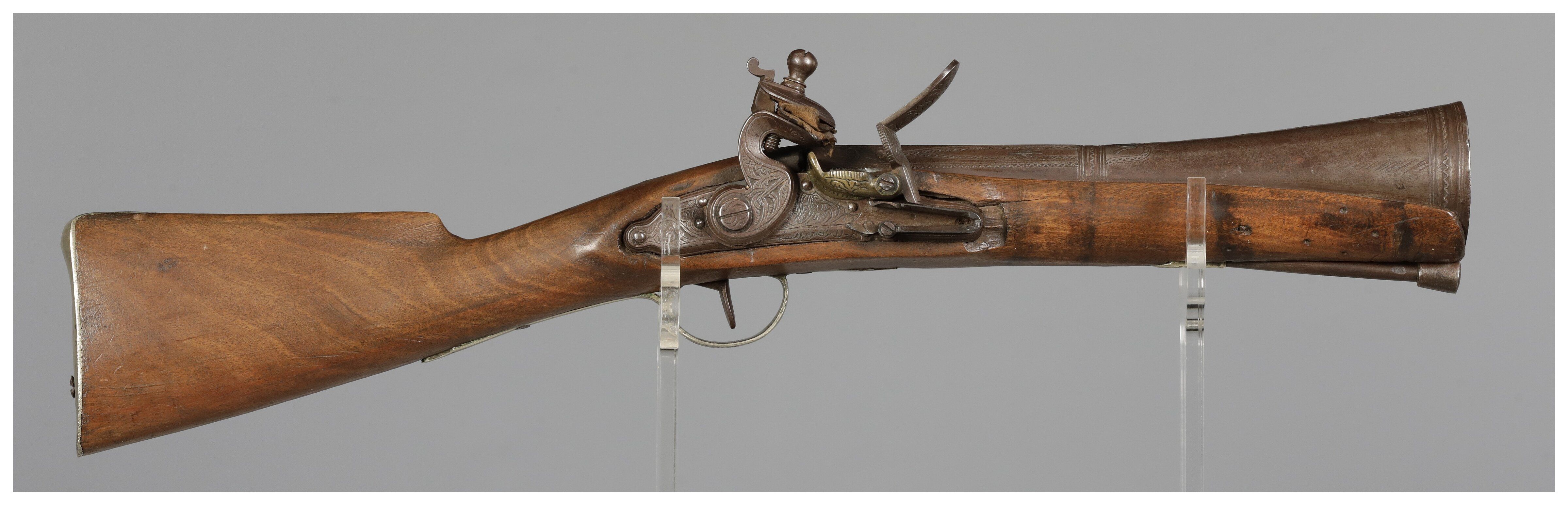 Engraved Middle Eastern Flintlock Blunderbuss | Rock Island Auction