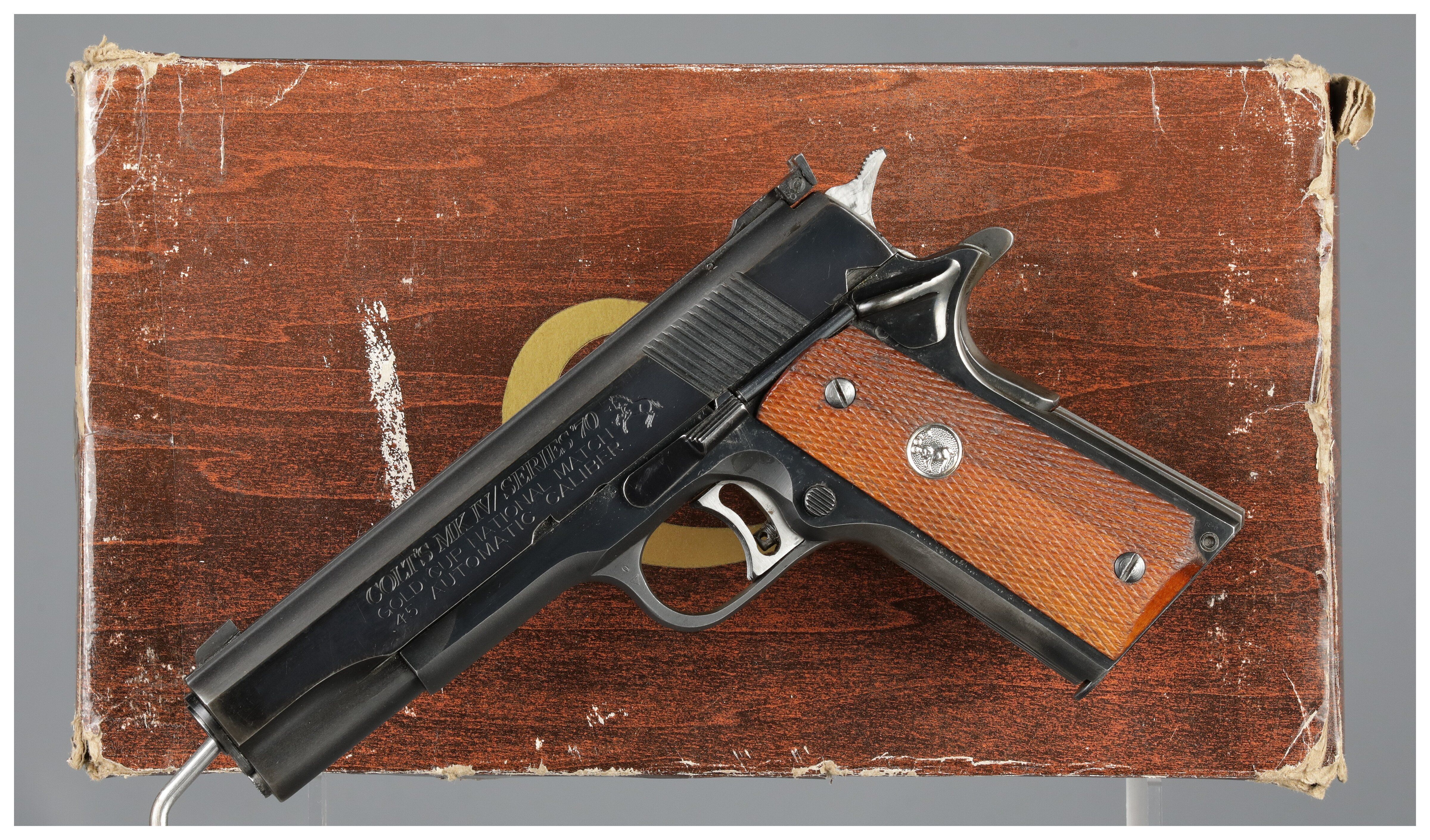 Colt Mark IV/Series 70 Gold Cup National Match Pistol with Box | Rock ...