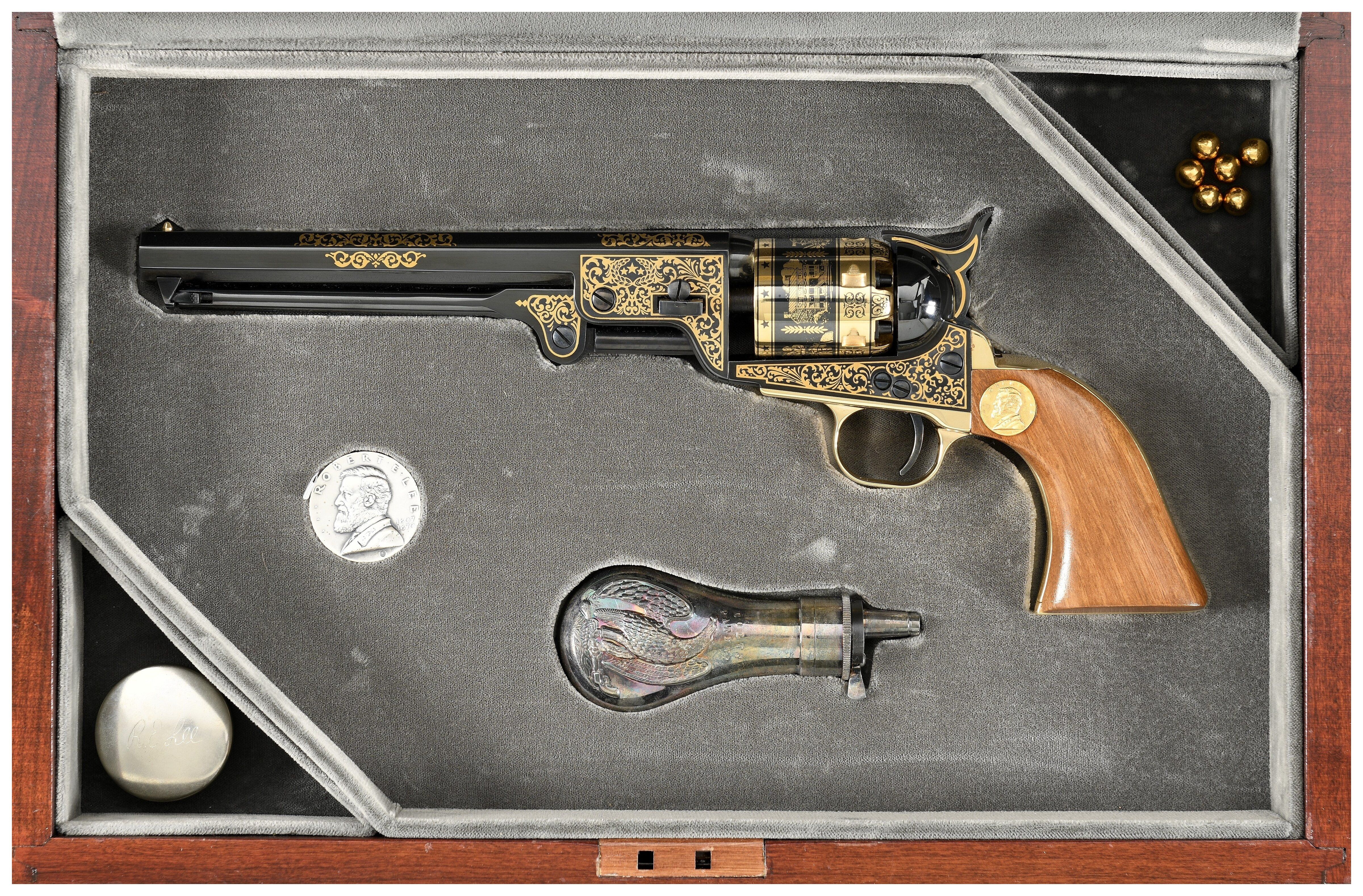 Cased U.S. Robert E. Lee Commemorative Model 1851 Navy Revolver | Rock ...