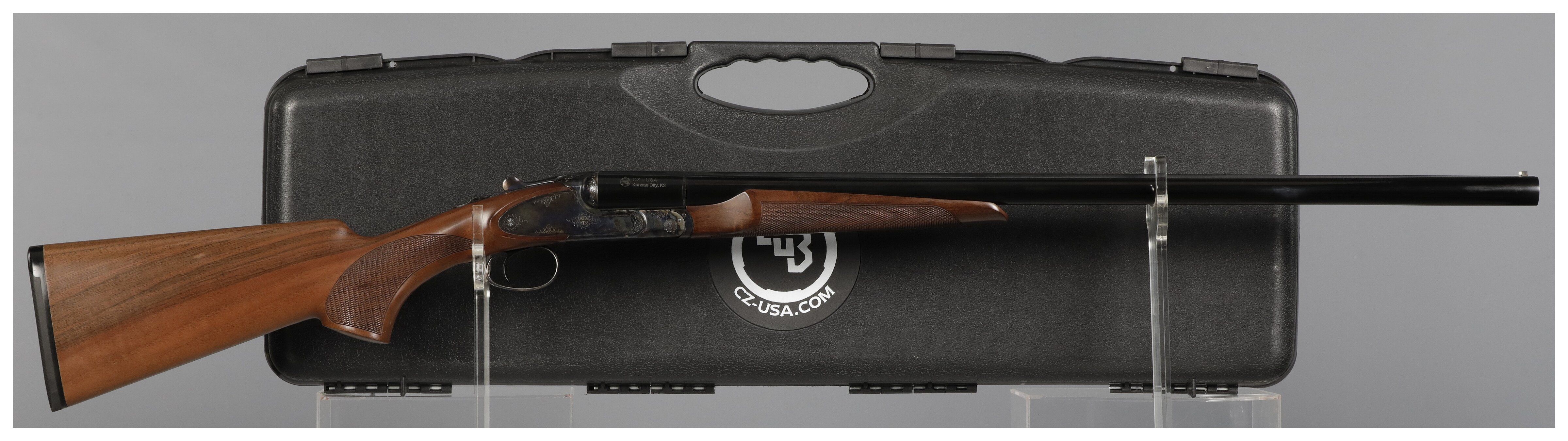 CZ/Huglu Sharp-Tail Double Barrel Shotgun with Case | Rock Island Auction