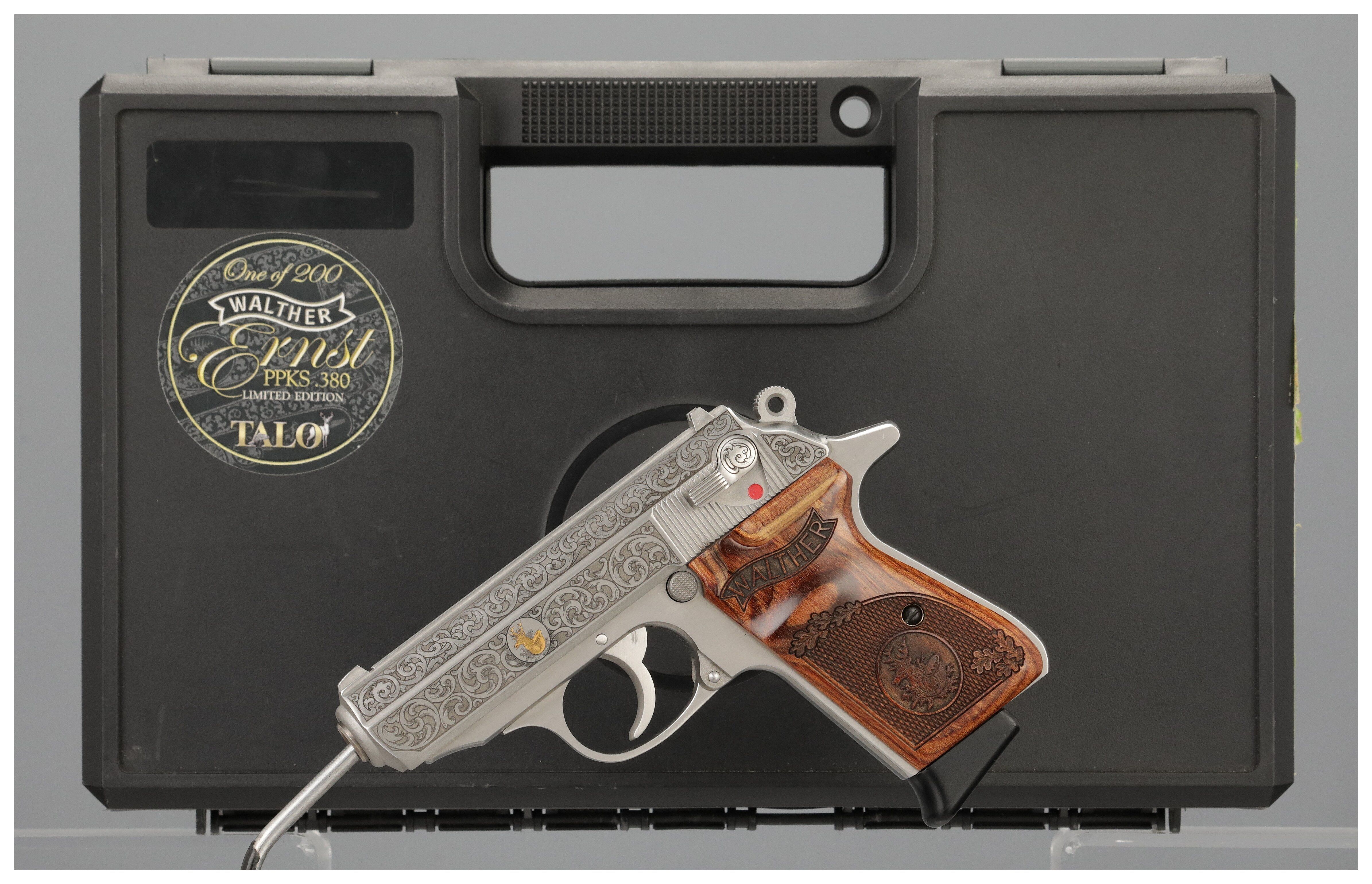 Engraved Walther PPK/S-1 Ernst Talo Edition Pistol with Case | Rock ...