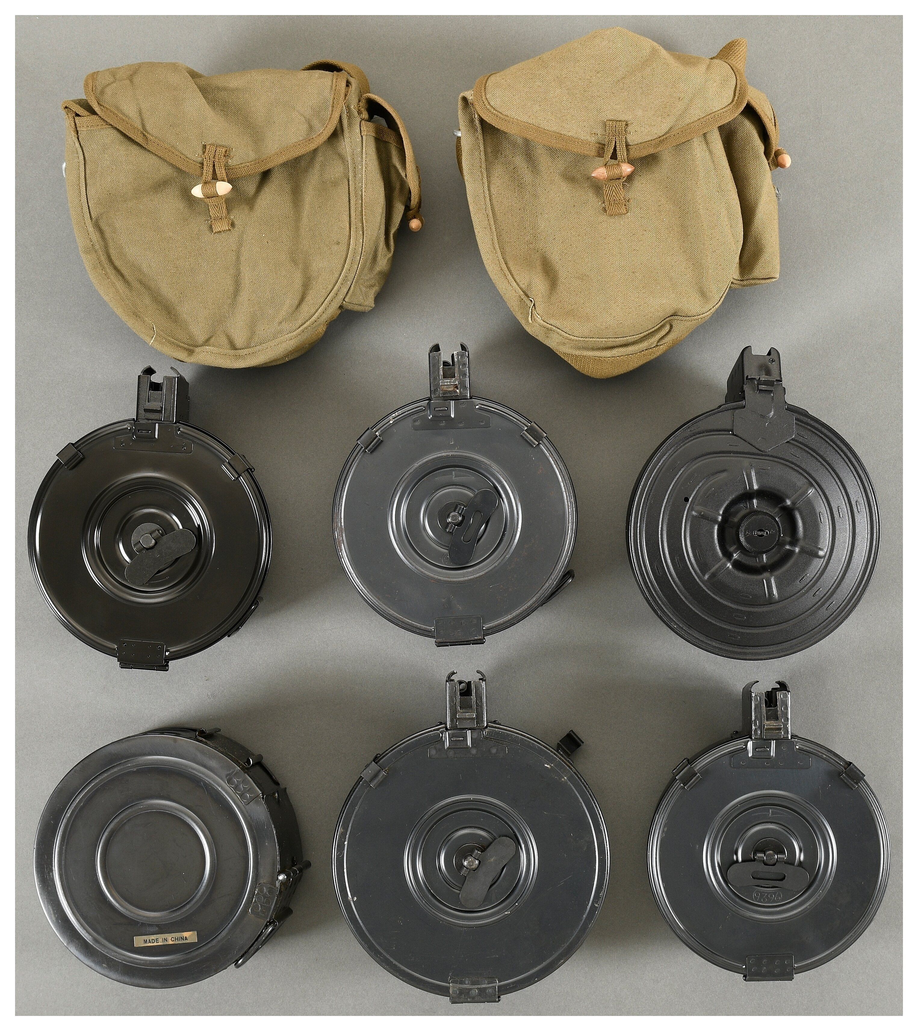 Five AK Pattern and One RPD Pattern Drum Magazines | Rock Island Auction