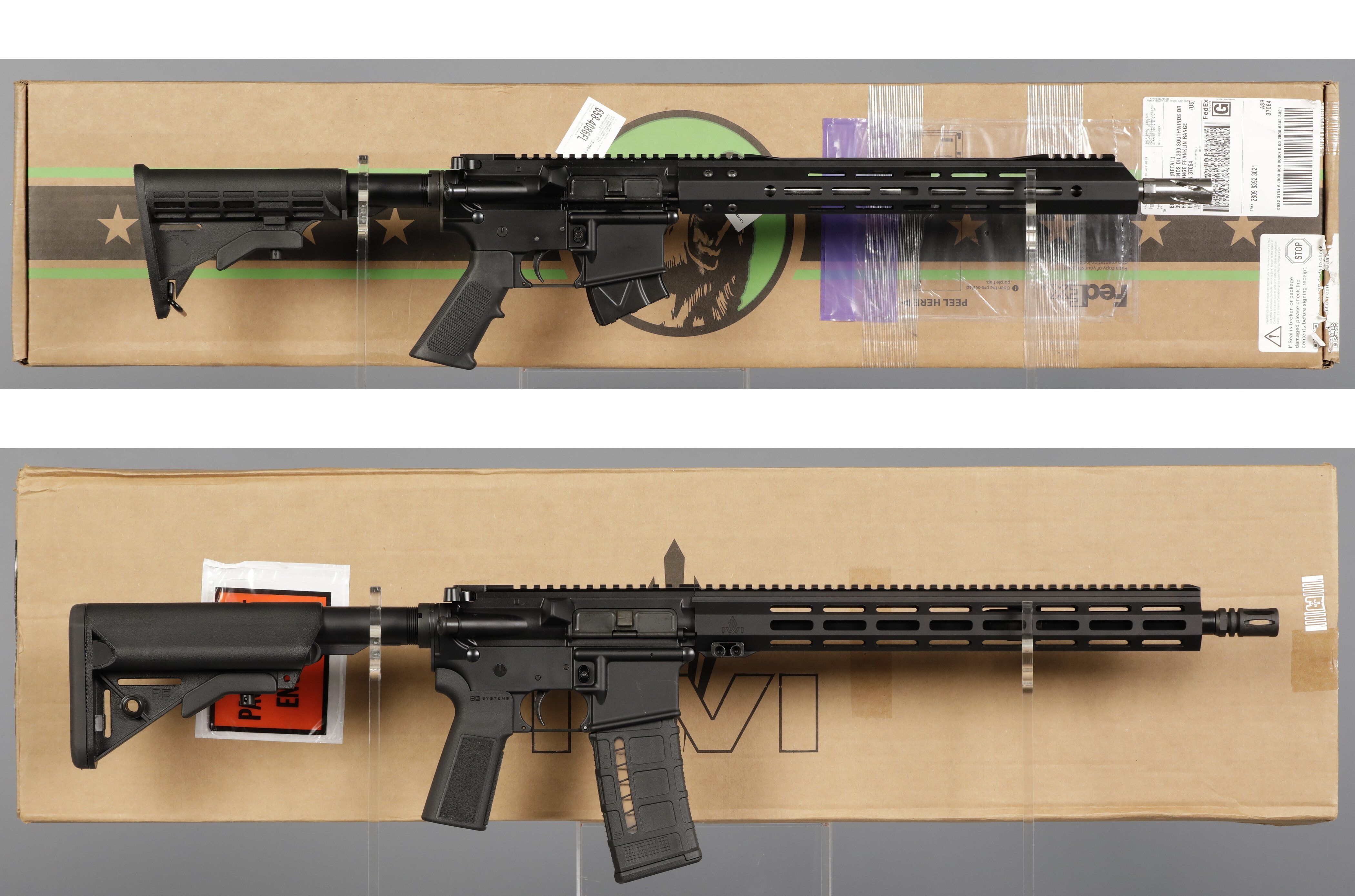 Two AR Platform Semi-Automatic Rifles with Boxes | Rock Island Auction