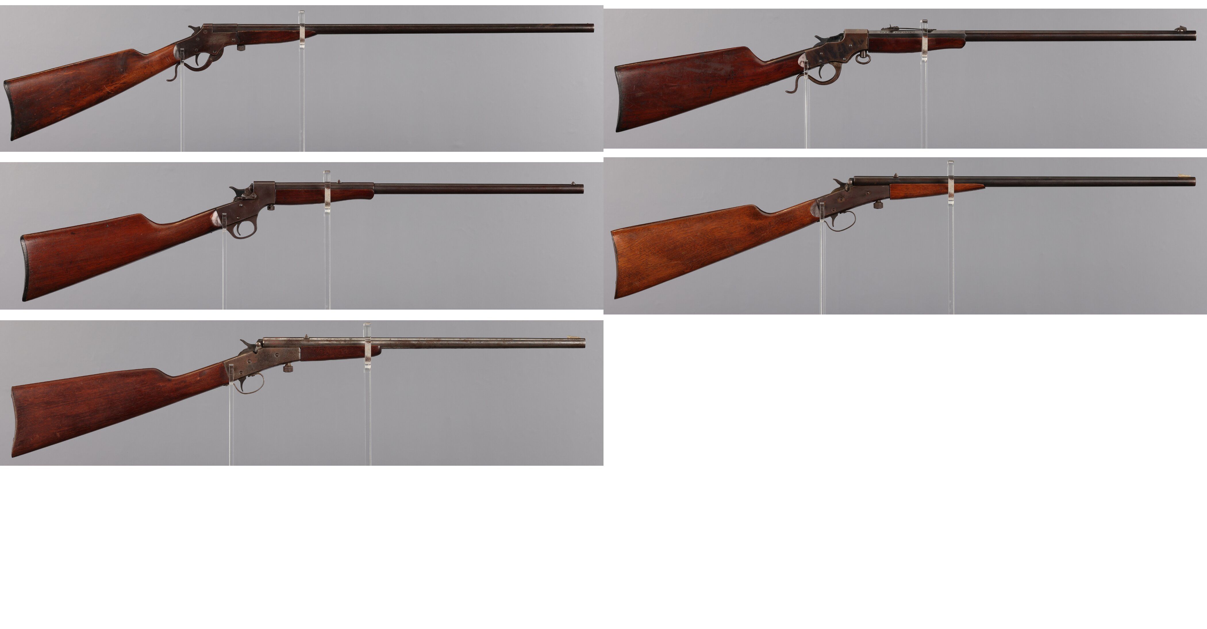 Five Stevens Single Shot Breech Loading Long Guns | Rock Island Auction