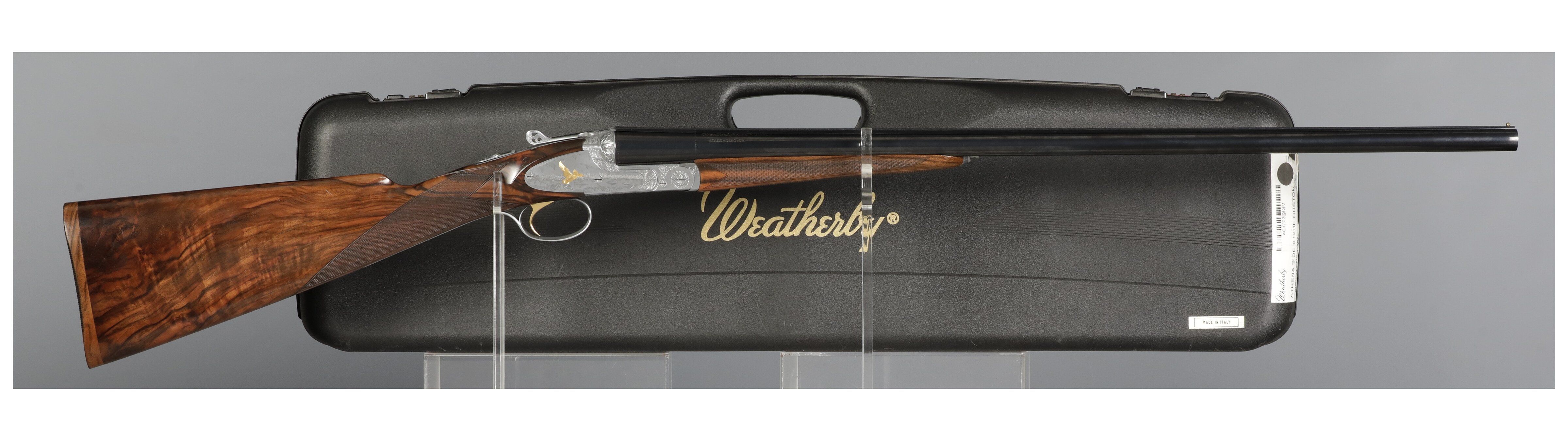Engraved and Gold Inlaid Weatherby Athena 20 Gauge Shotgun | Rock ...