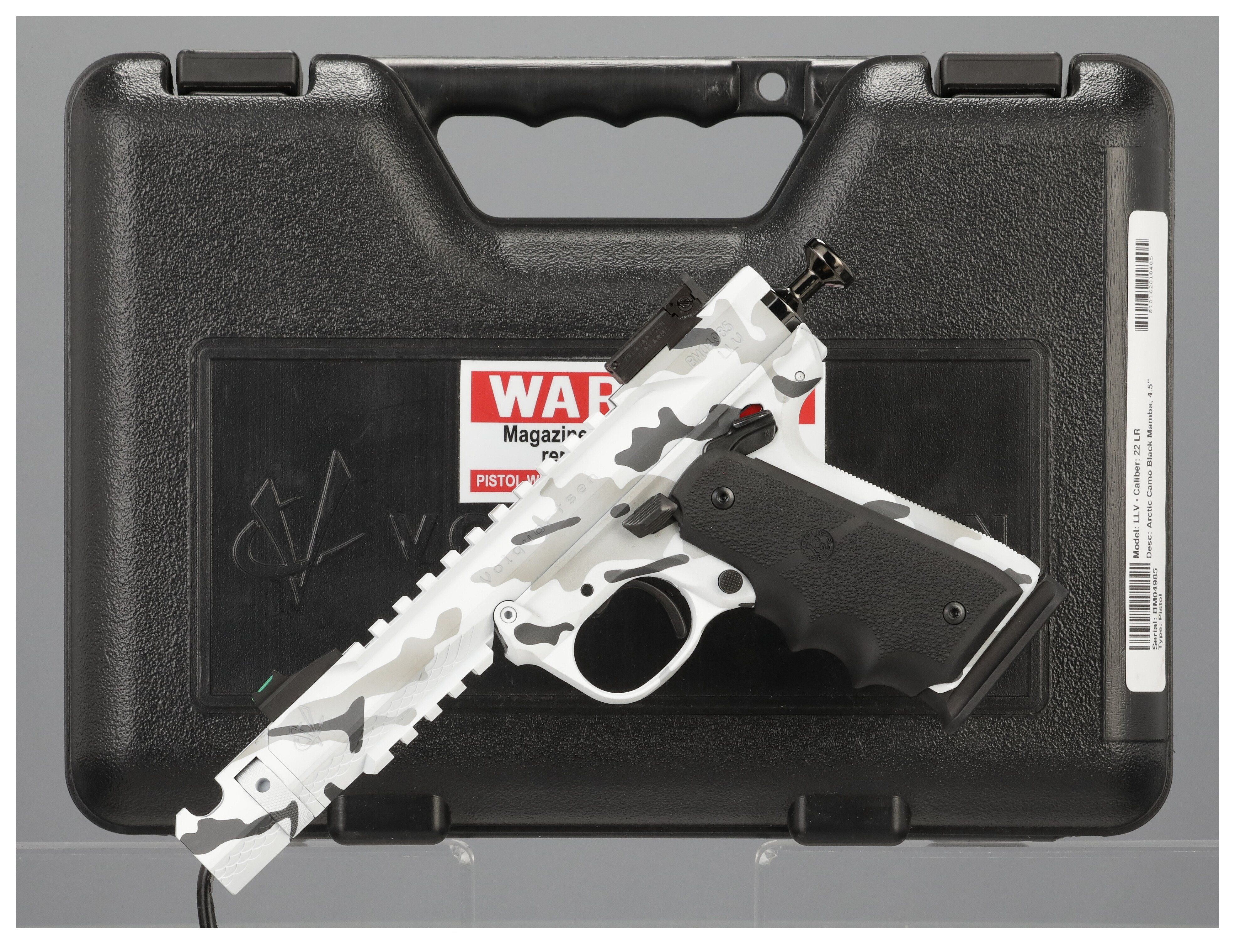Volquartsen Custom Arctic Camouflage Black Mamba Pistol | Rock Island ...