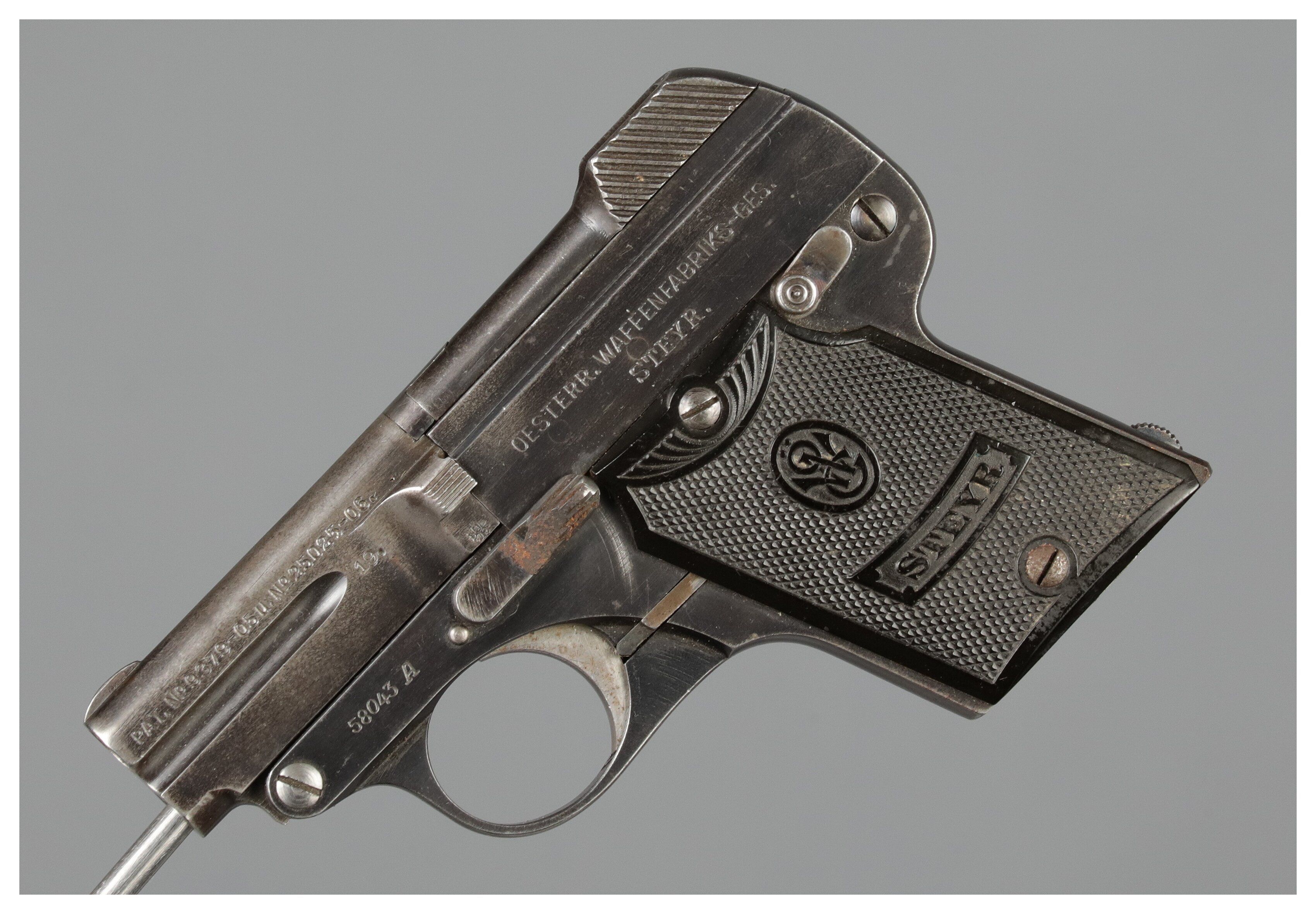 Austrian Steyr-Pieper Model 1909 Semi-Automatic Pocket Pistol | Rock ...