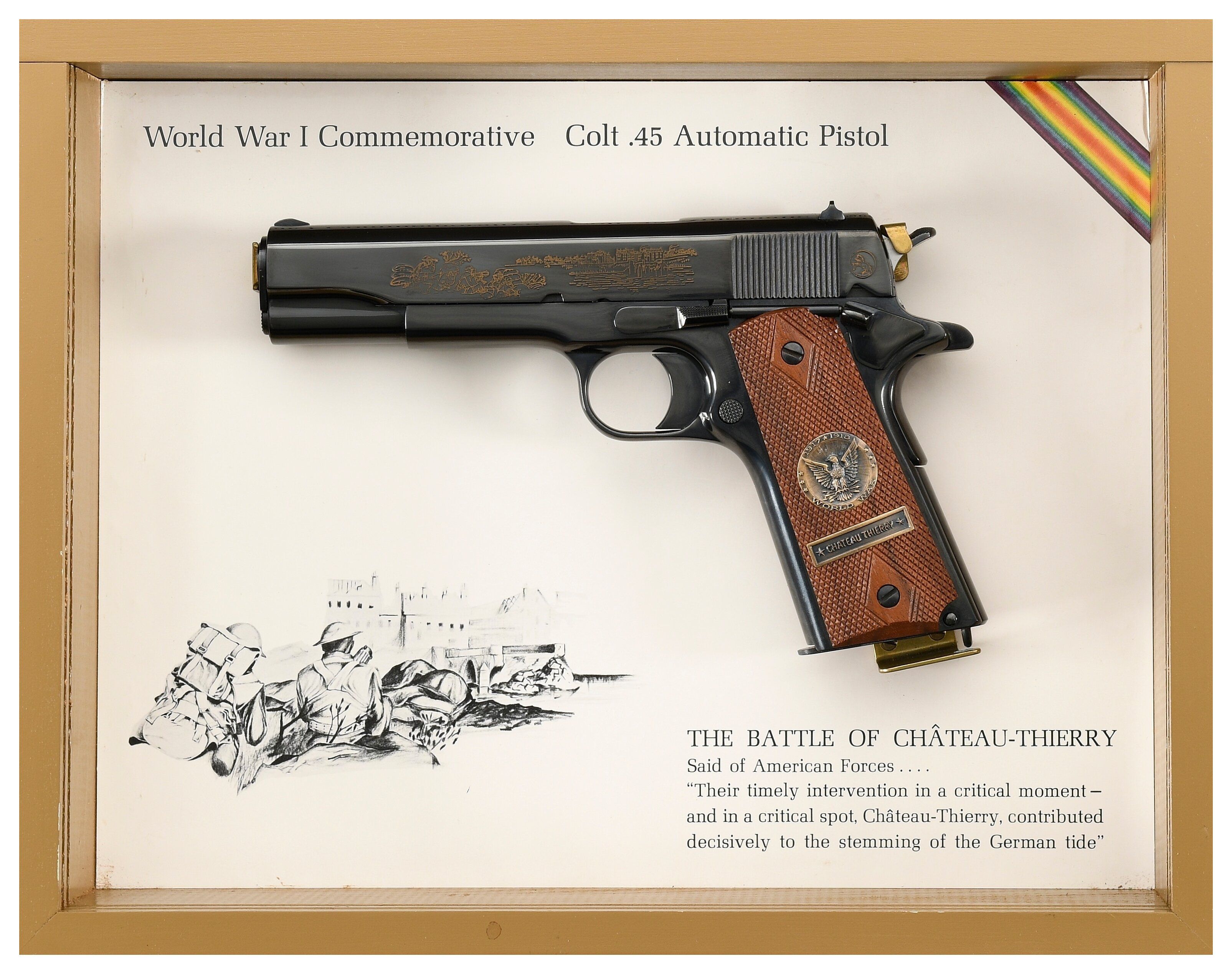 Colt WWI Chateau Thierry Commemorative 1911 Pistol with Case | Rock ...