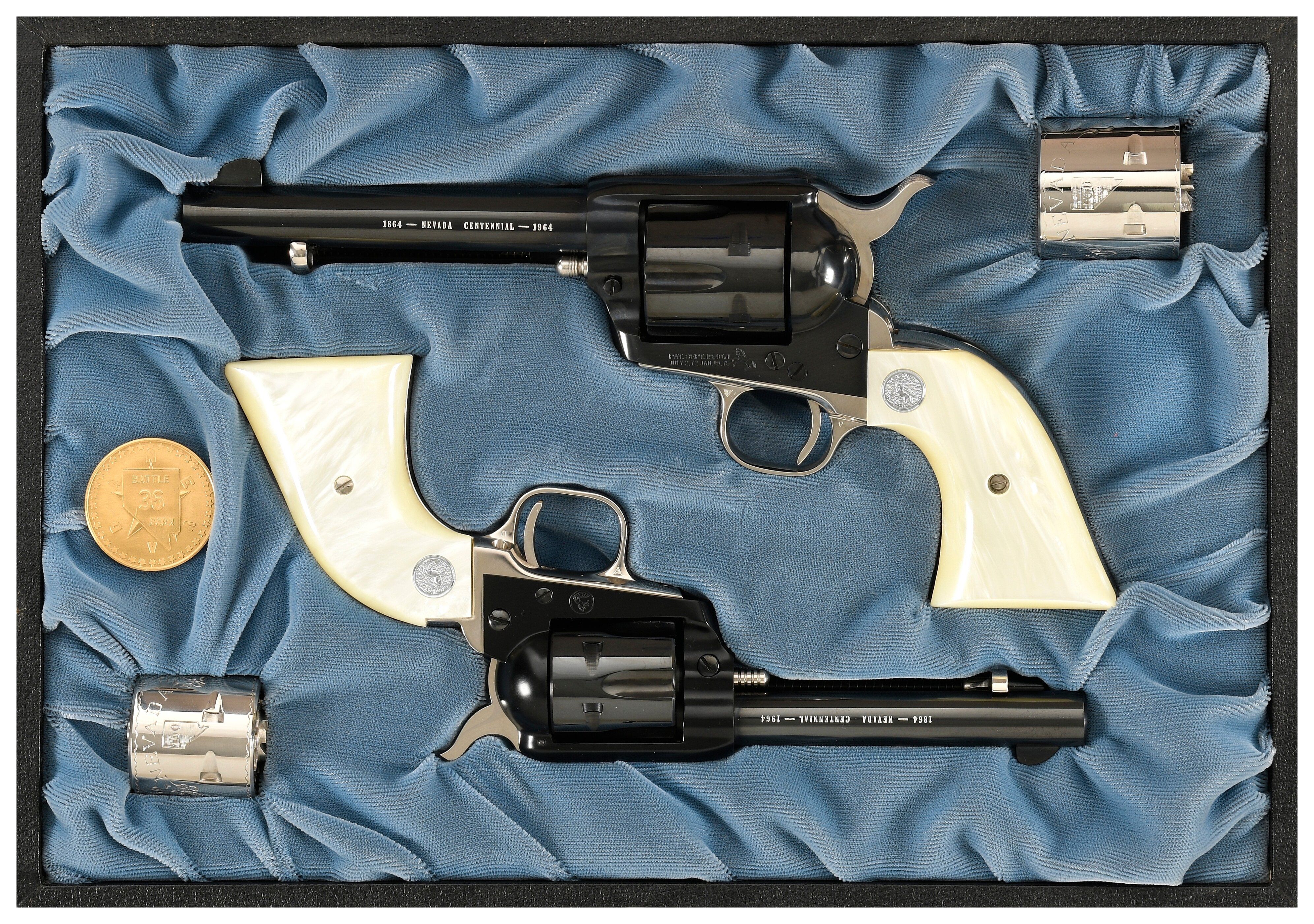 Cased Pair of Colt Nevada Centennial Single Action Revolvers | Rock ...