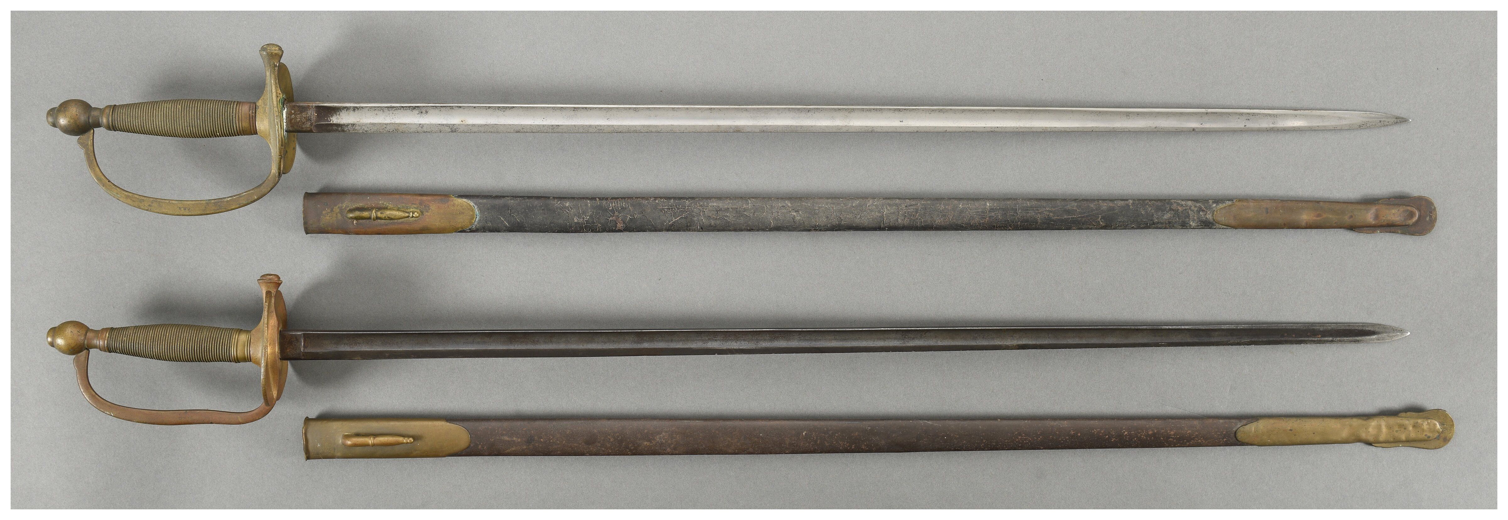 Two U.S. M1840 Army NCO Swords with Scabbards | Rock Island Auction