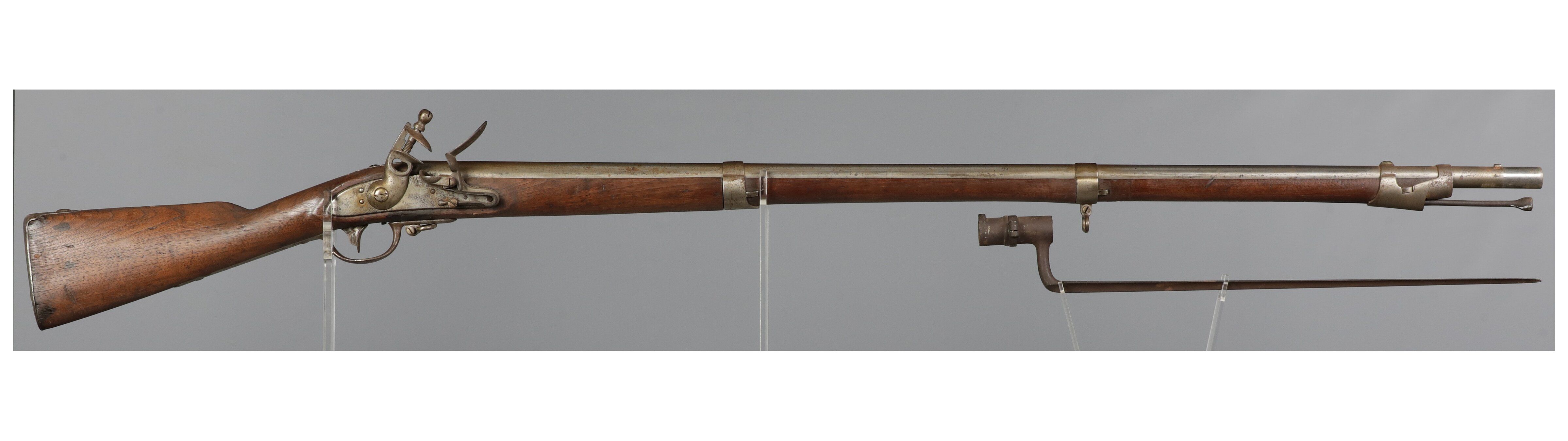 U.S. Springfield Armory Model 1812 Flintlock Musket with Bayonet | Rock ...
