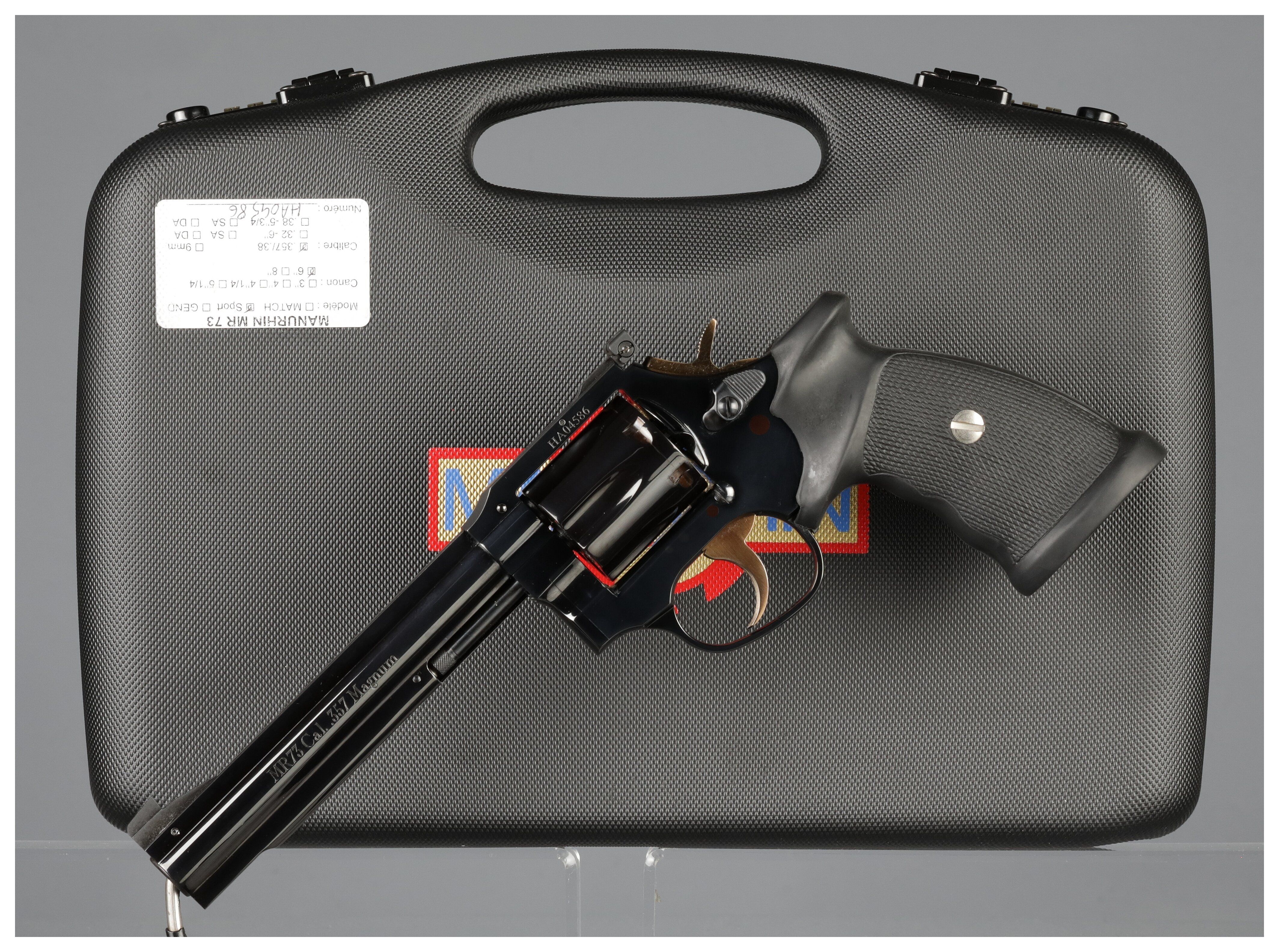 Manurhin MR73 Sport Double Action Revolver with Case | Rock Island Auction