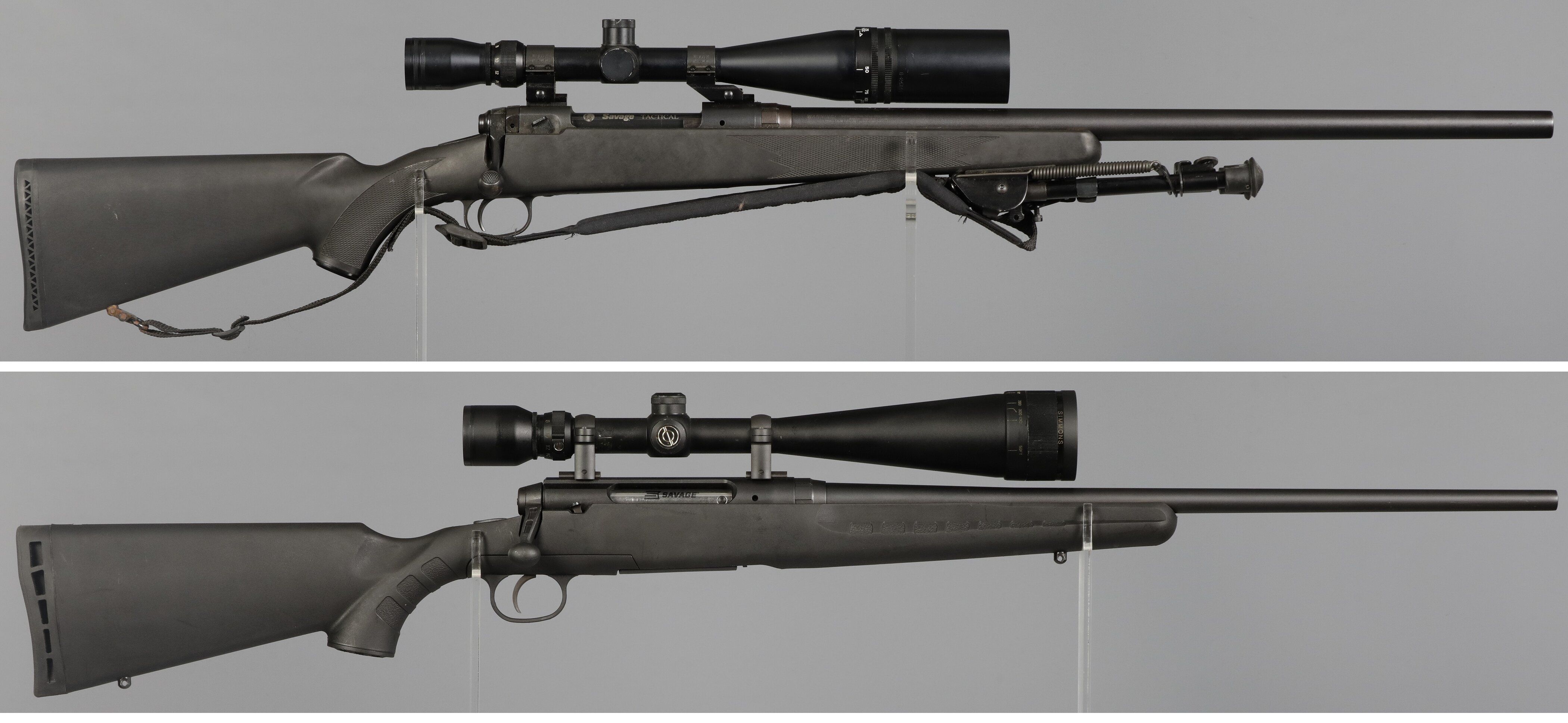 Two Savage Bolt Action Rifles with Scopes | Rock Island Auction