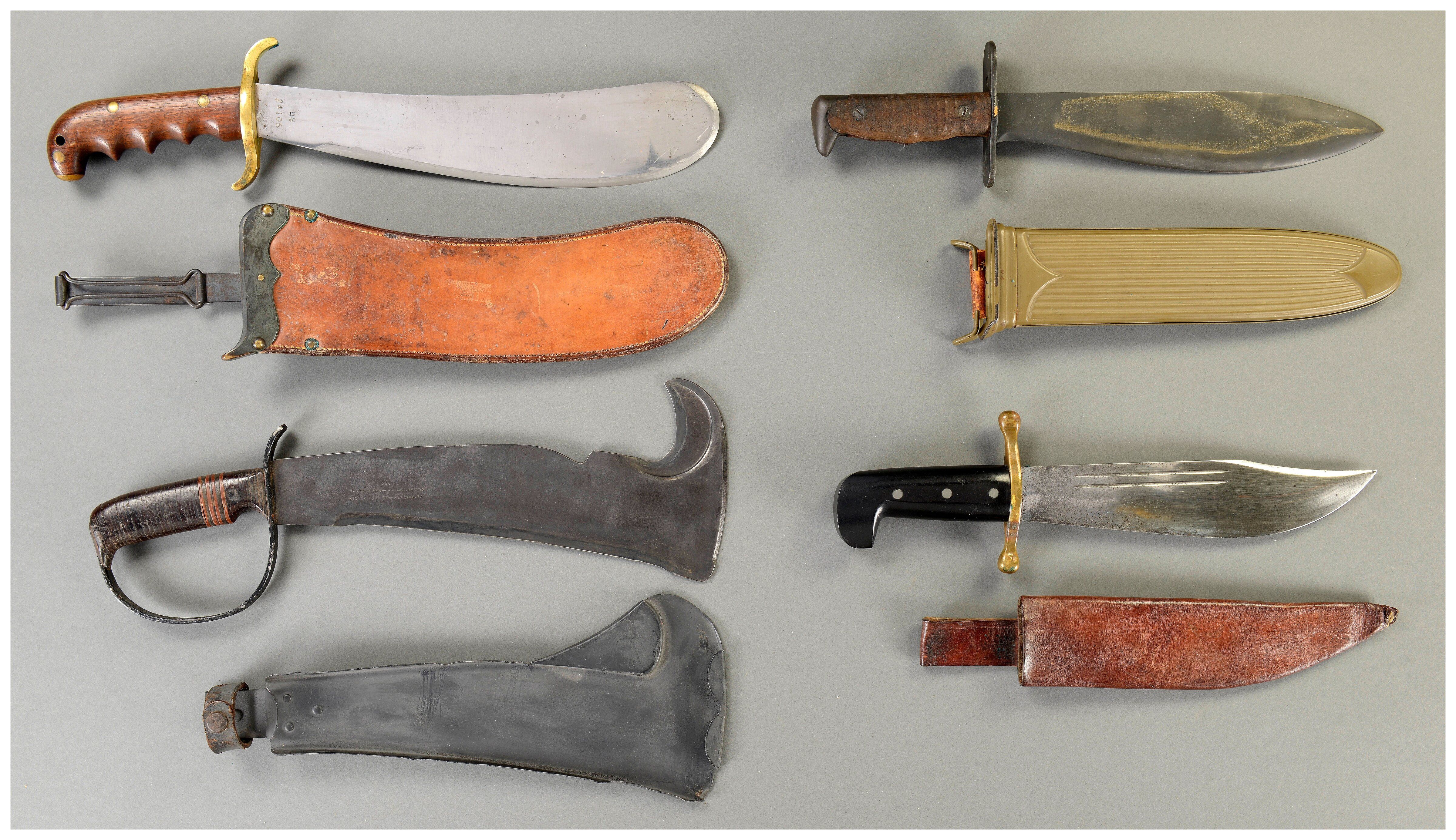 Four US Edged Weapons with Sheaths | Rock Island Auction