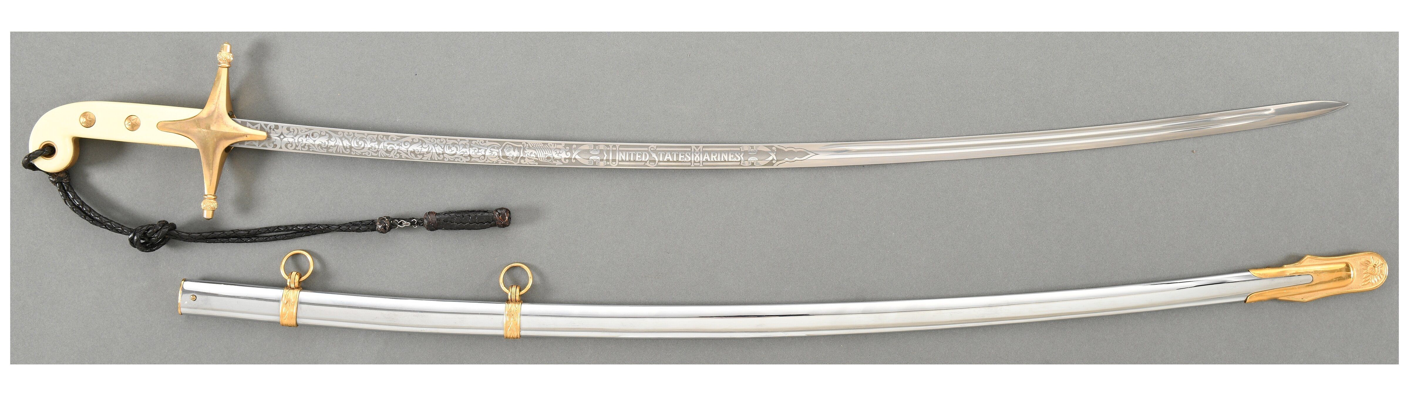 Hilborn Hamburger U.S. Marine Corps Officer's Mameluke Sword | Rock ...
