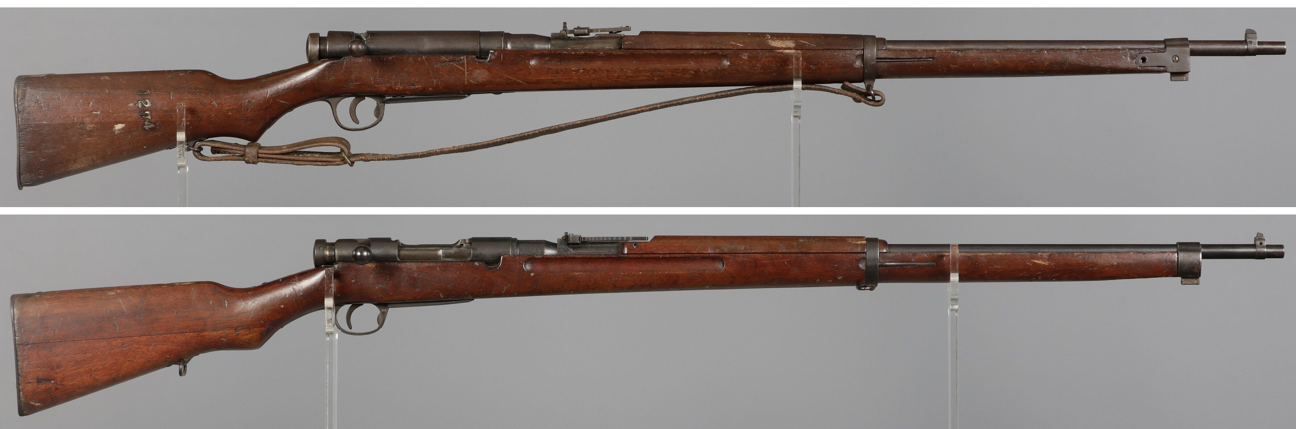 Two Japanese Type 38 Pattern Arisaka Bolt Action Rifles | Rock Island ...