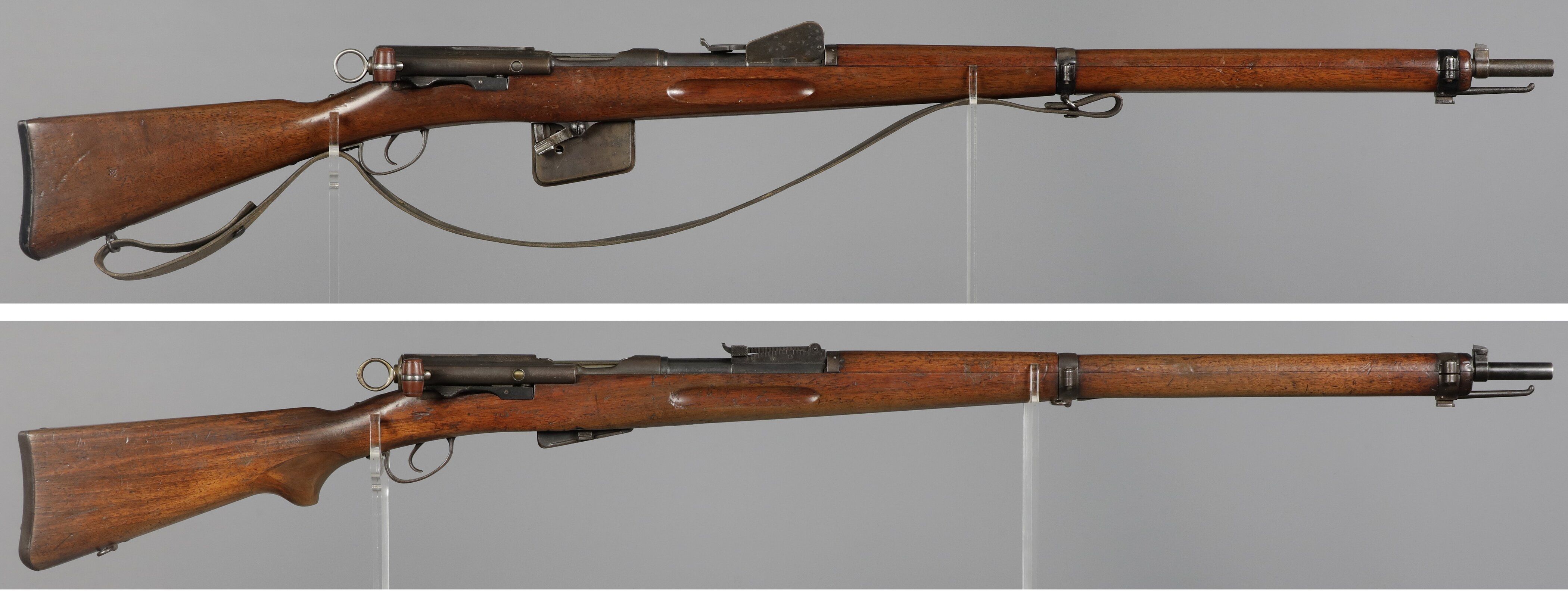 Two Antique Swiss Schmidt-Rubin Straight Pull Bolt Action Rifles | Rock ...
