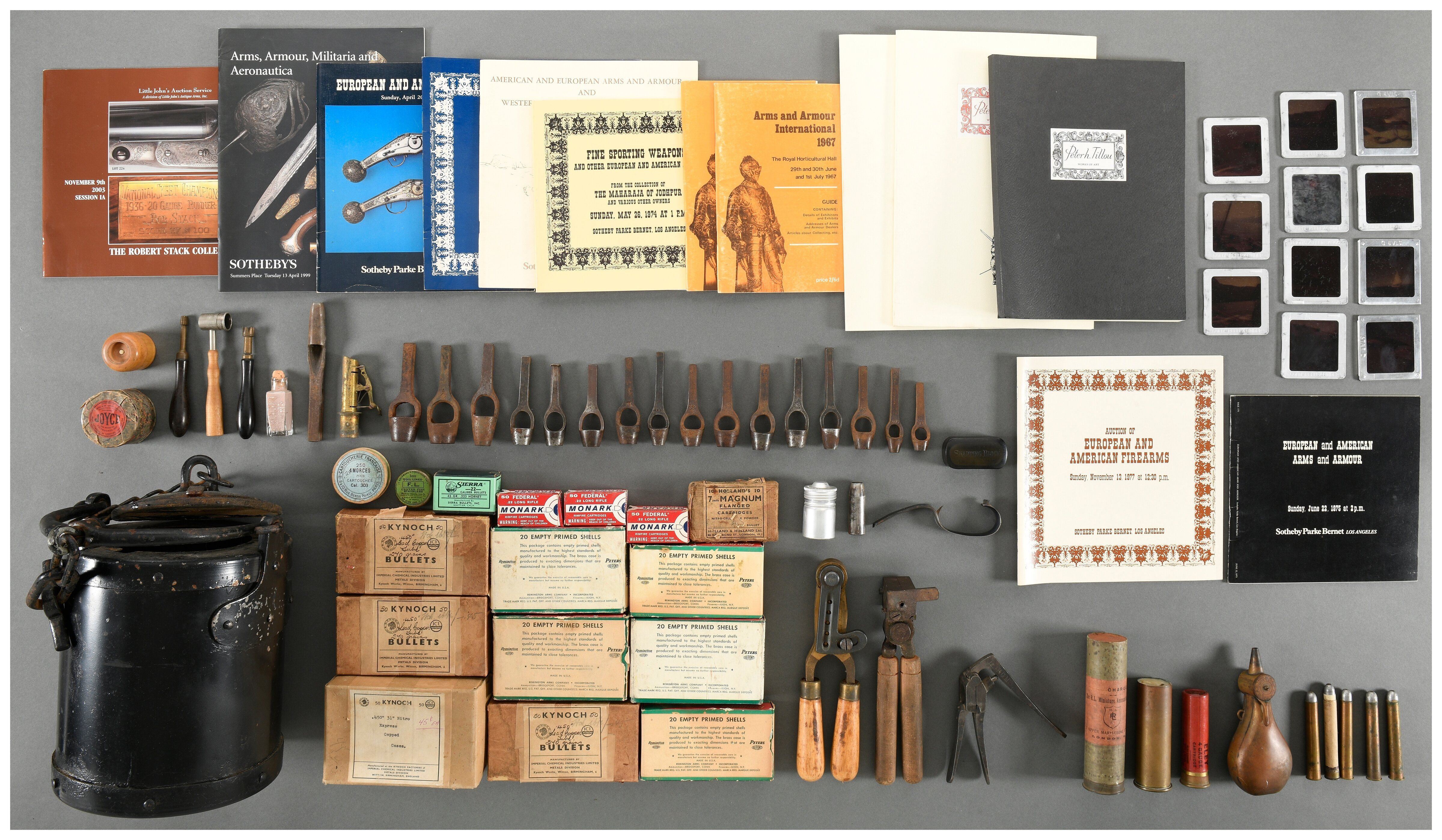 Group of Reloading Accessories, Firearm Catalogs, and Ammunition | Rock ...