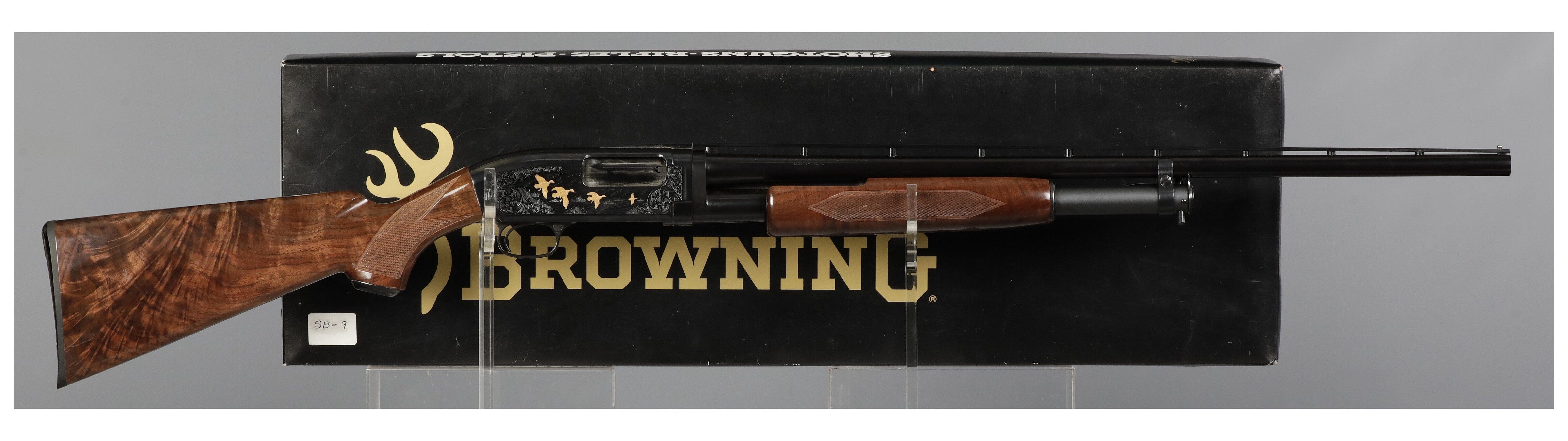Engraved Browning Model 12 Grade 5 Slide Action 28 Gauge Shotgun | Rock ...