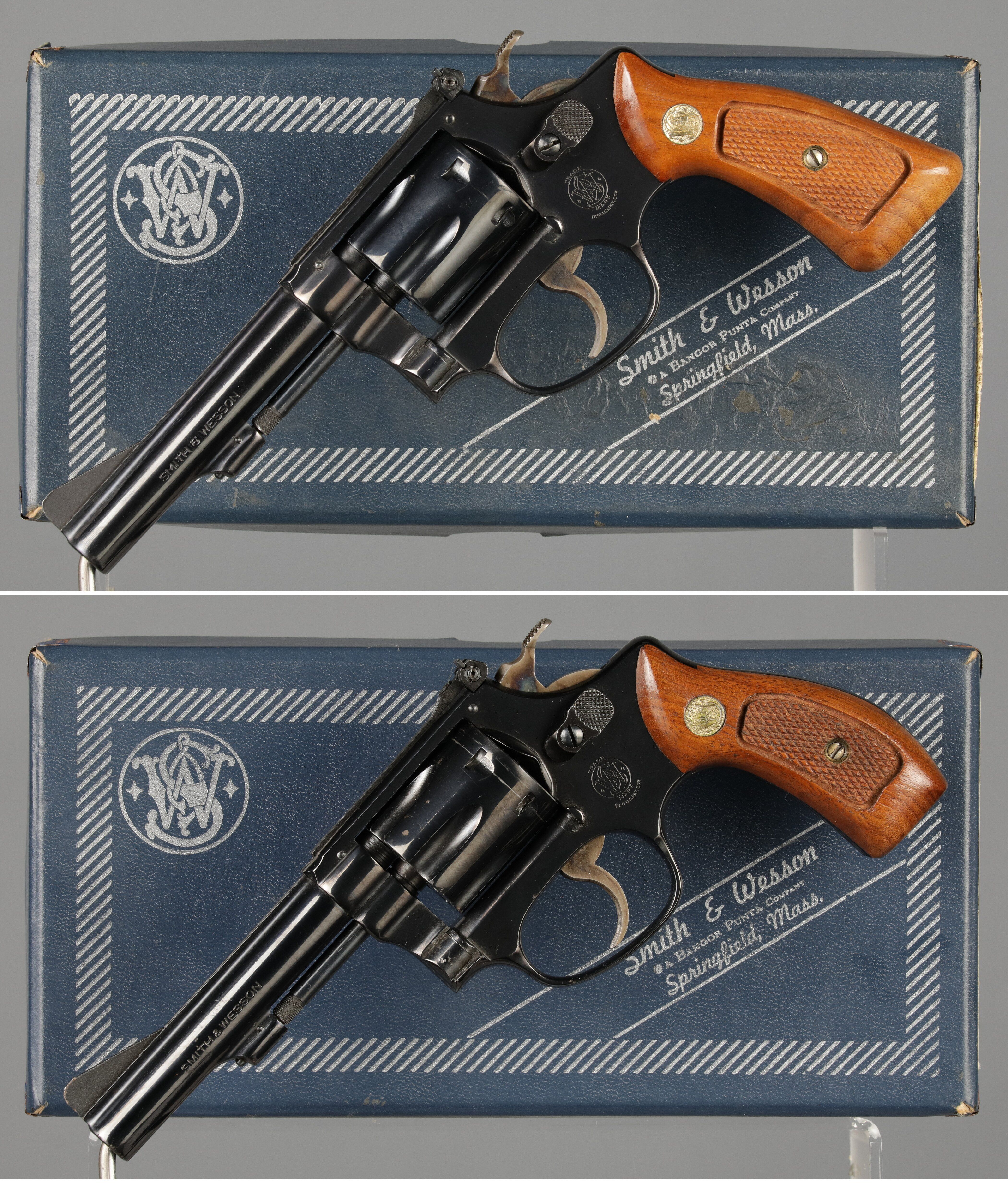 Two Smith & Wesson Model 34-1 Double Action Revolvers with Boxes | Rock ...