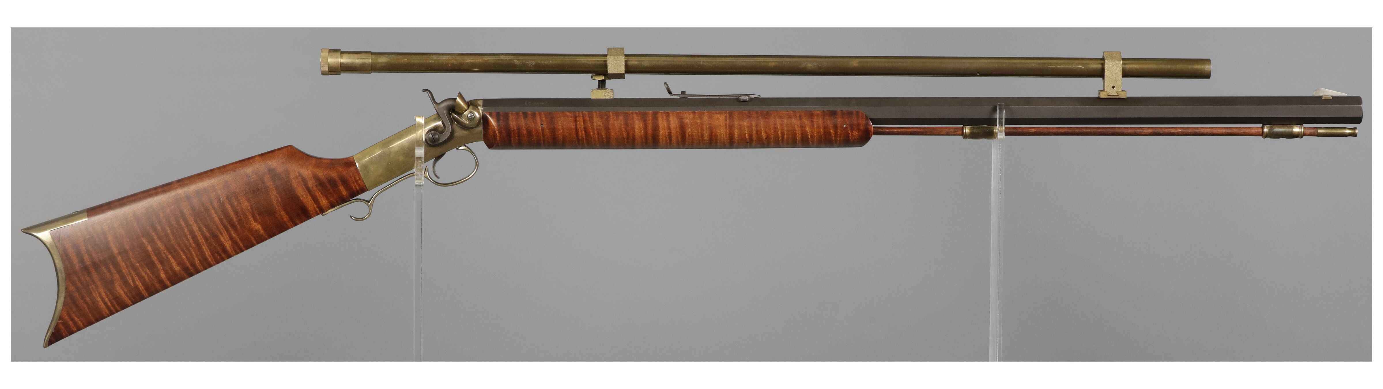 Mowrey Percussion Rifle with Scope | Rock Island Auction