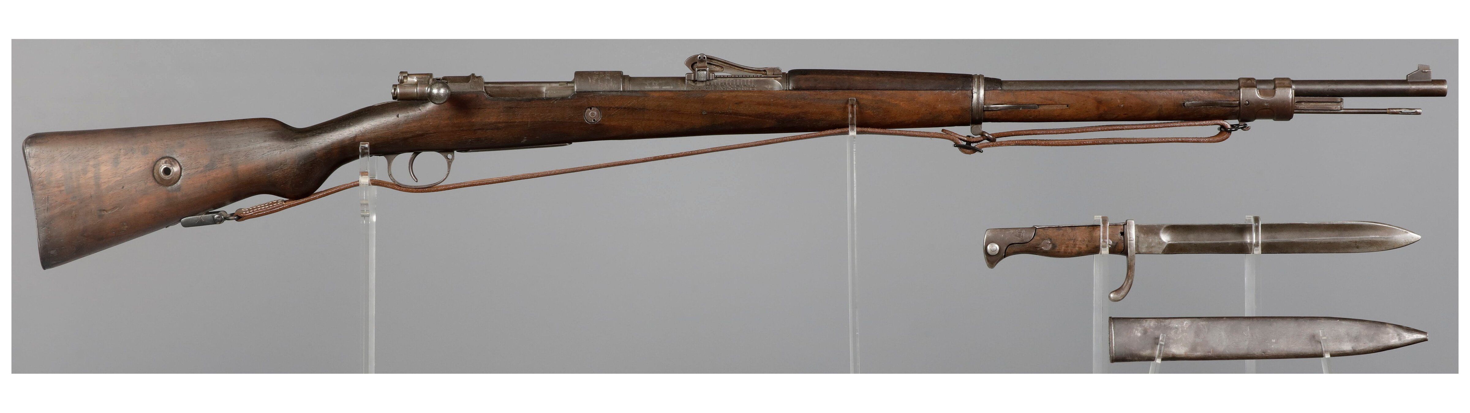 Turkish Proofed Mauser GEW. 98 Bolt Action Rifle with Bayonet | Rock ...