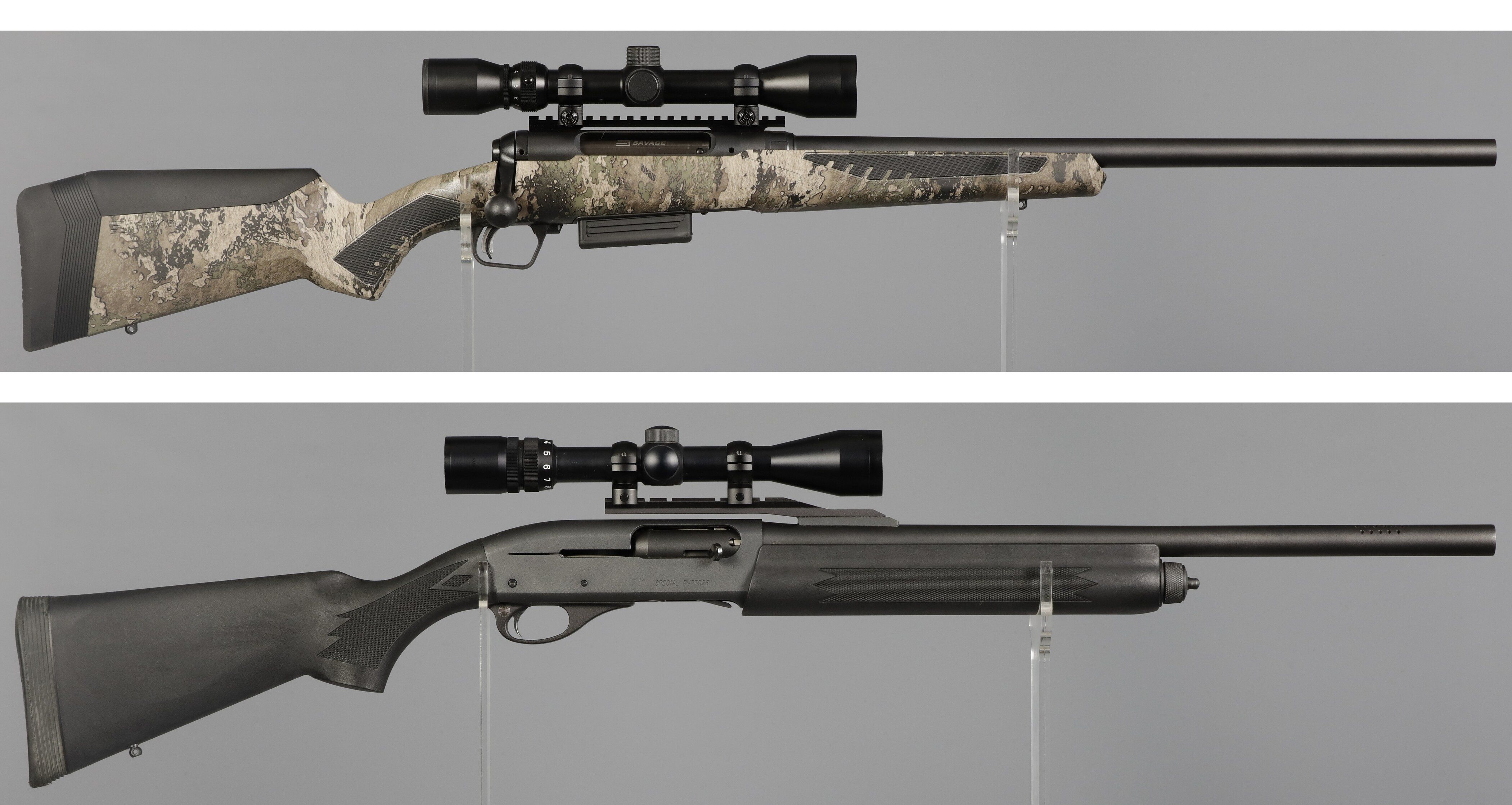 Two Rifled Slug Shotguns with Scopes | Rock Island Auction