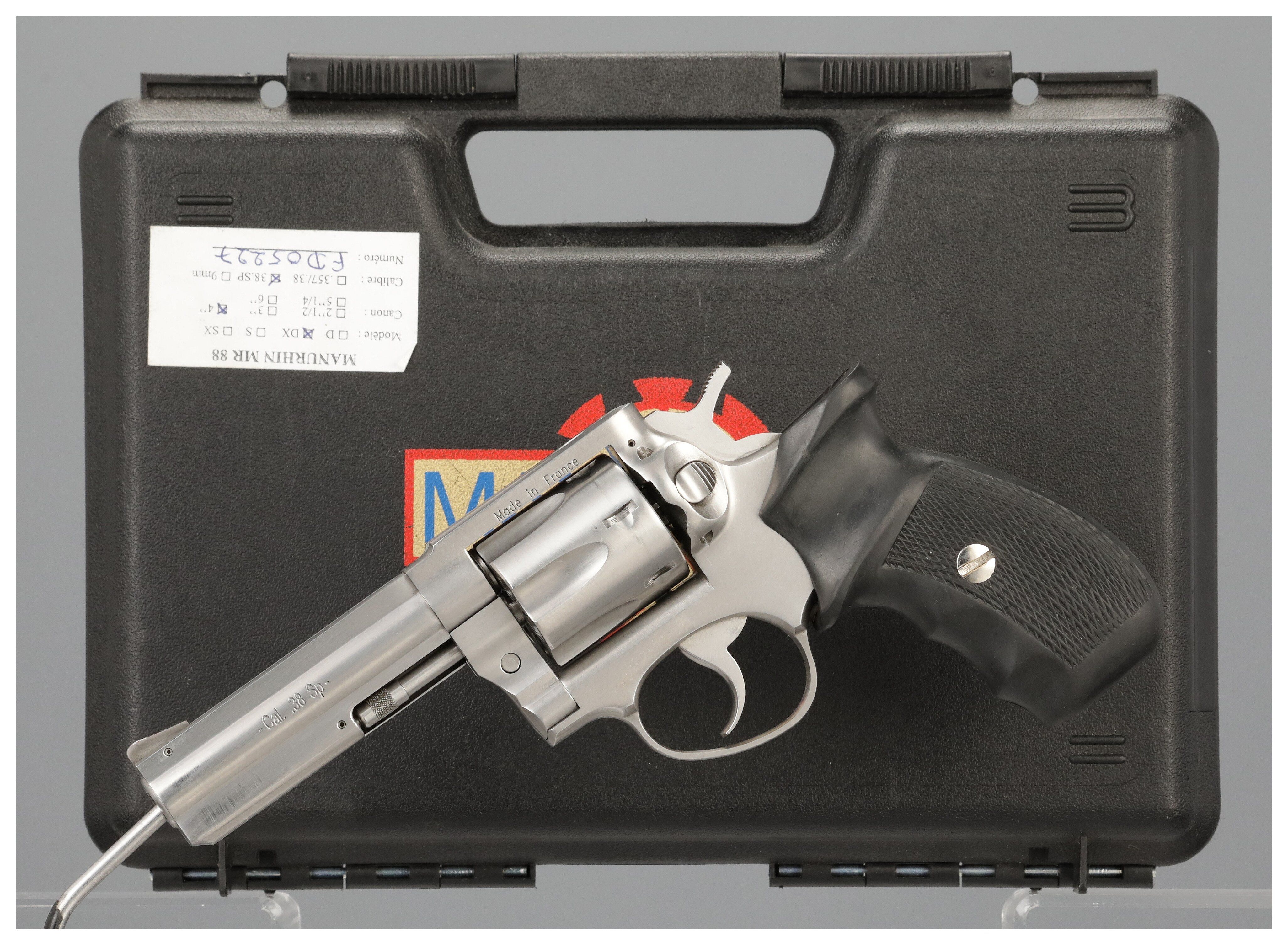 French Manurhin MR88 Double Action Revolver with Case | Rock Island Auction