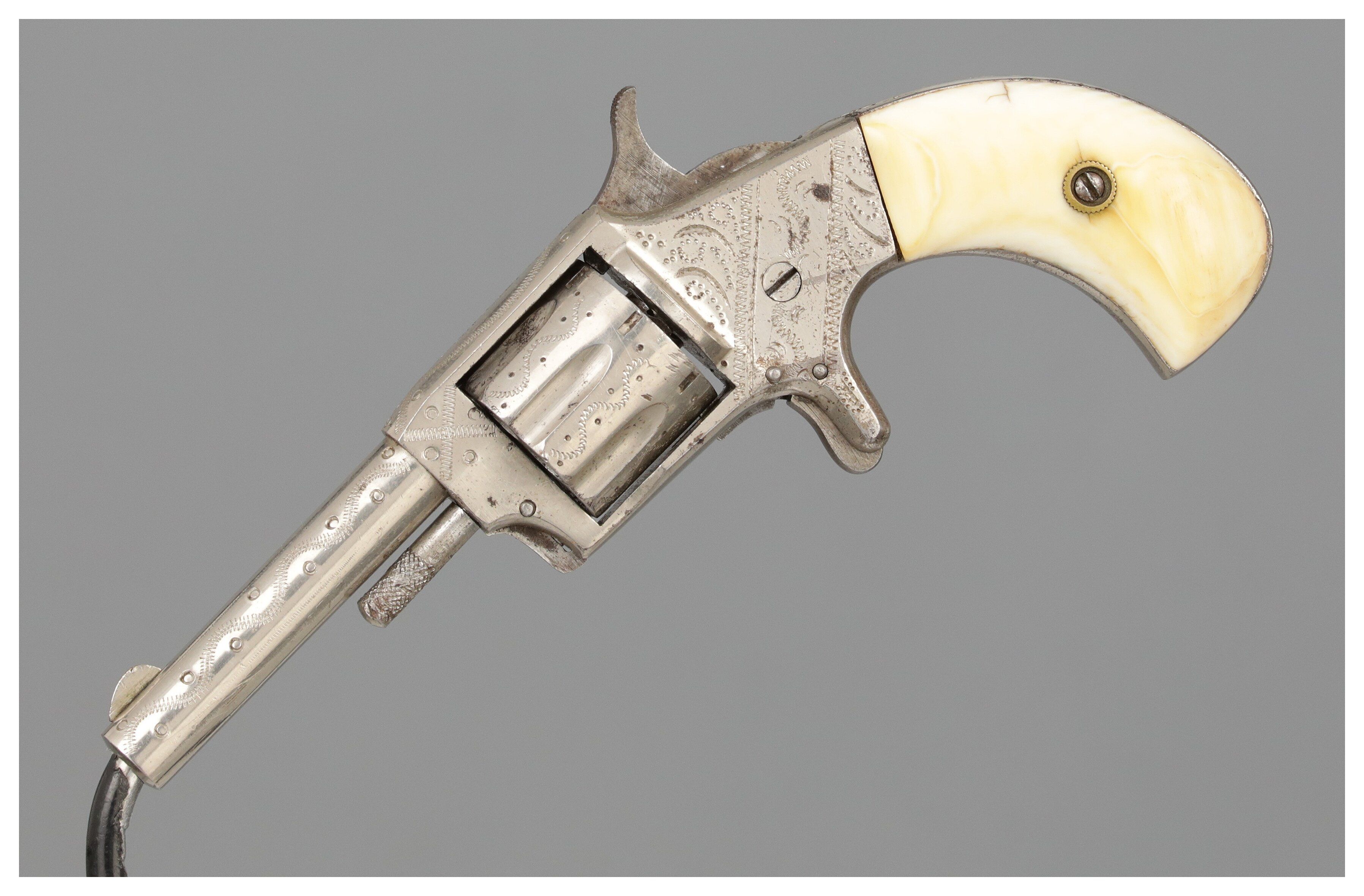 Factory Engraved Guardian Spur Trigger Revolver with Ivory Grips | Rock ...