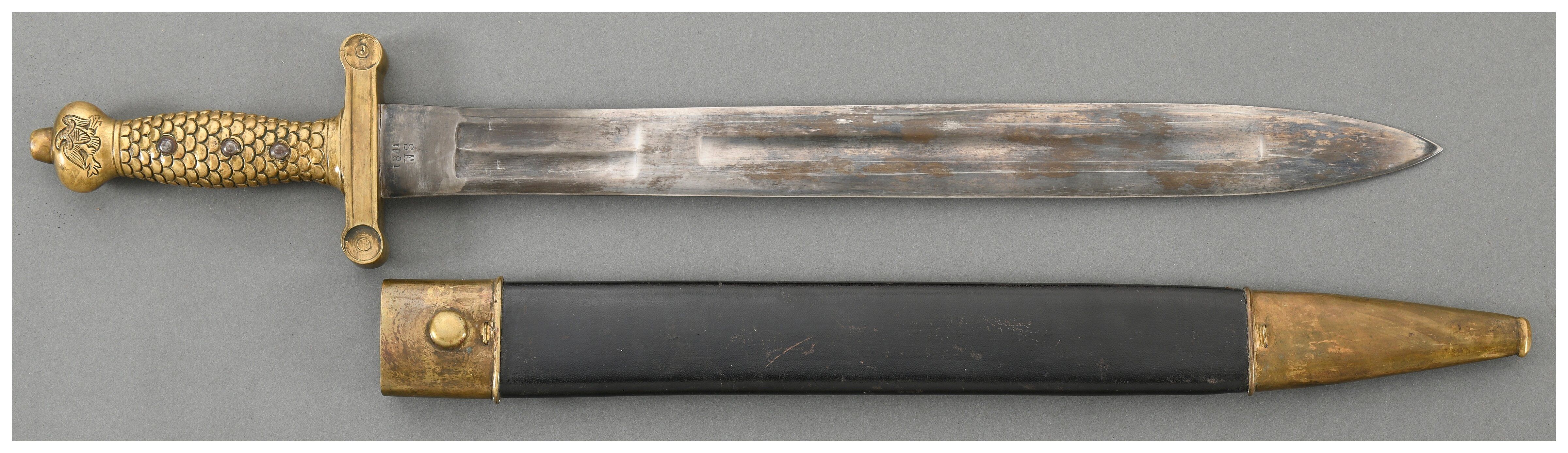 Reproduction Model 1832 Foot Artillery Short Sword with Scabbard | Rock ...
