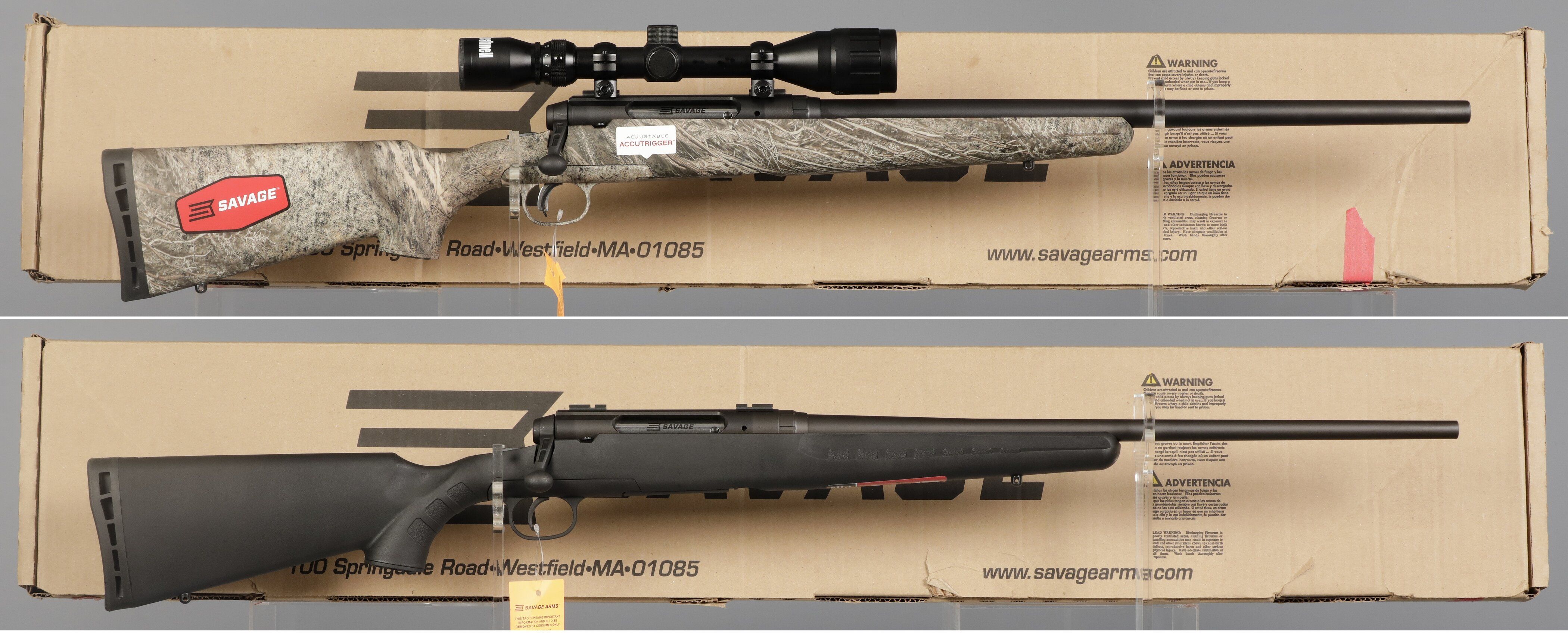 Two Savage Axis Bolt Action Rifles with Boxes | Rock Island Auction