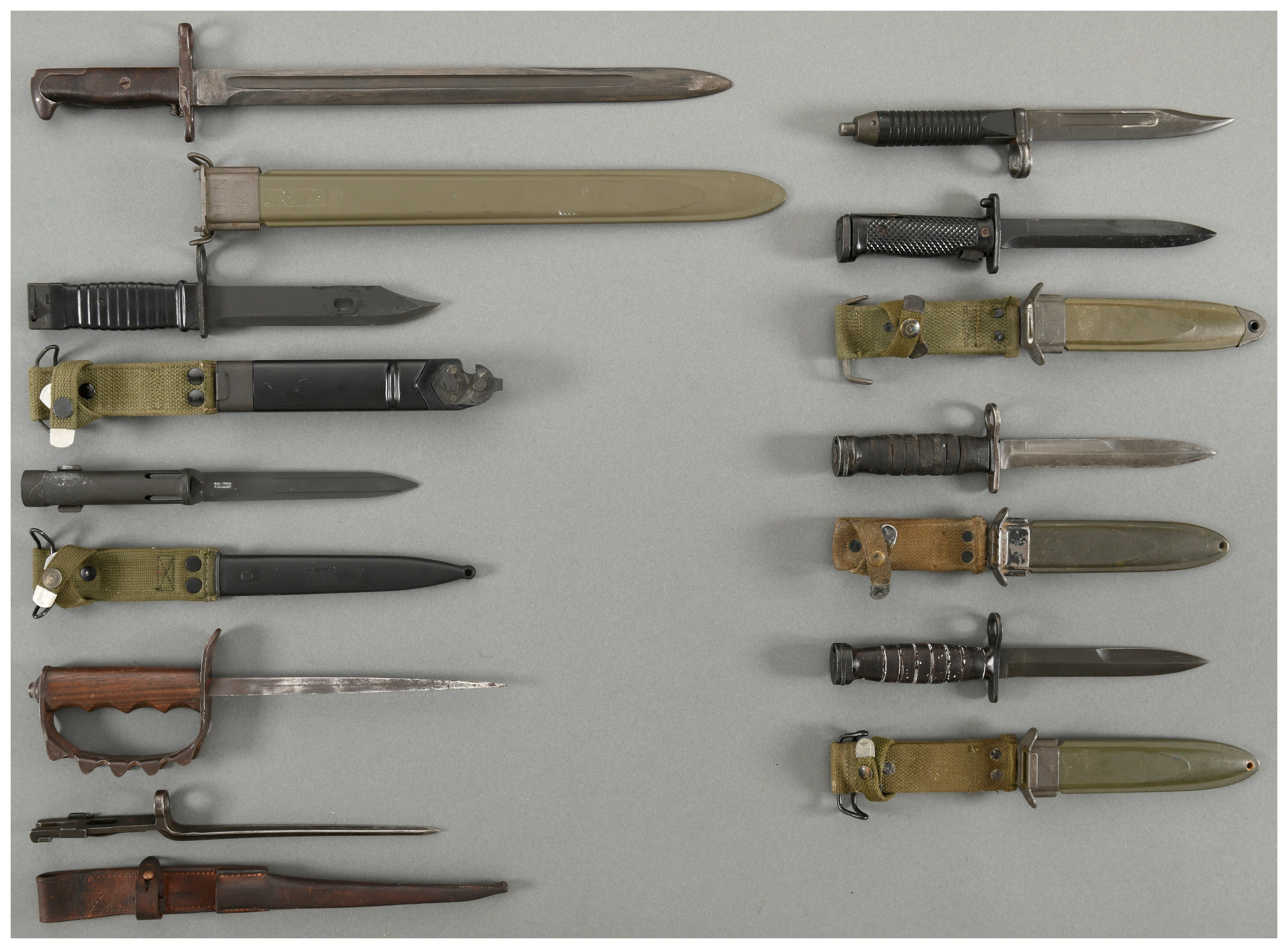 Lot of Nine Military Edged Weapons | Rock Island Auction