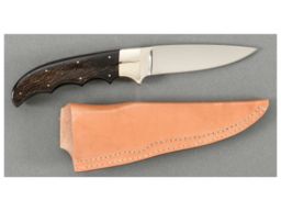 C.R. Sigman Drop Point Hunter Knife with Sheath | Rock Island Auction