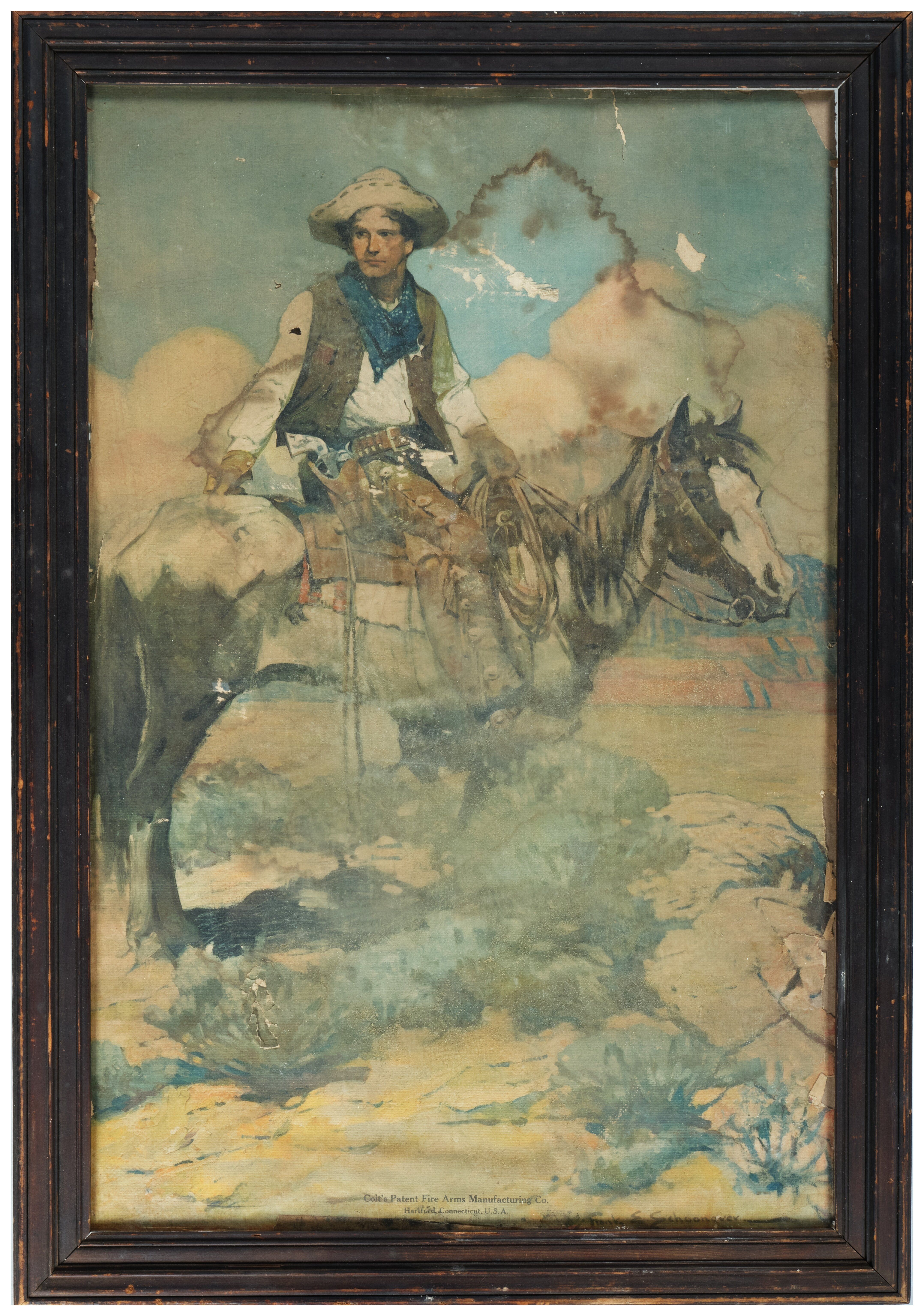 Framed Colt's Pat. F. A. Mfg. Co. "Patches" Advertising Print | Rock ...