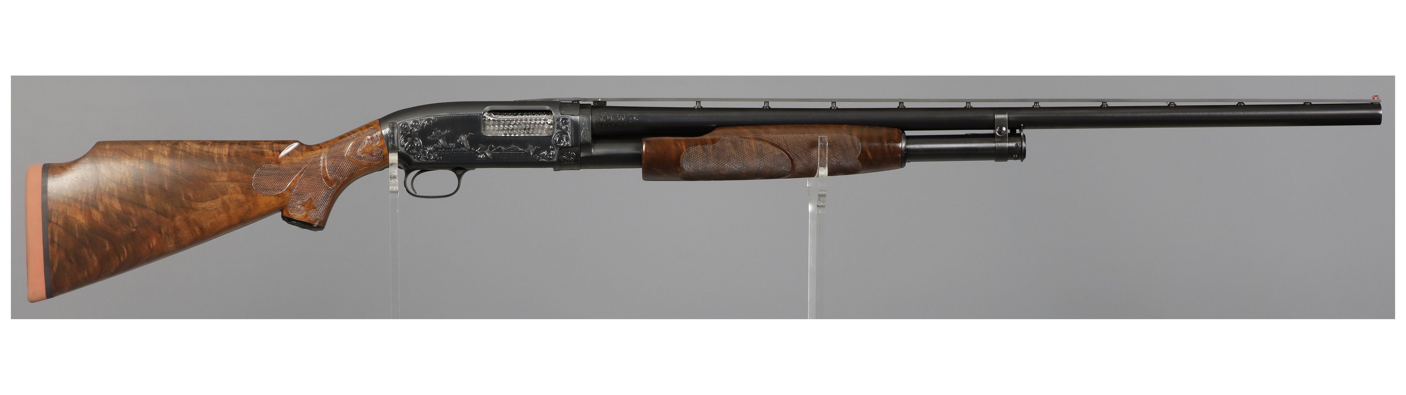 Upgraded Larry Curry Engraved Winchester Model 12 Shotgun | Rock Island ...