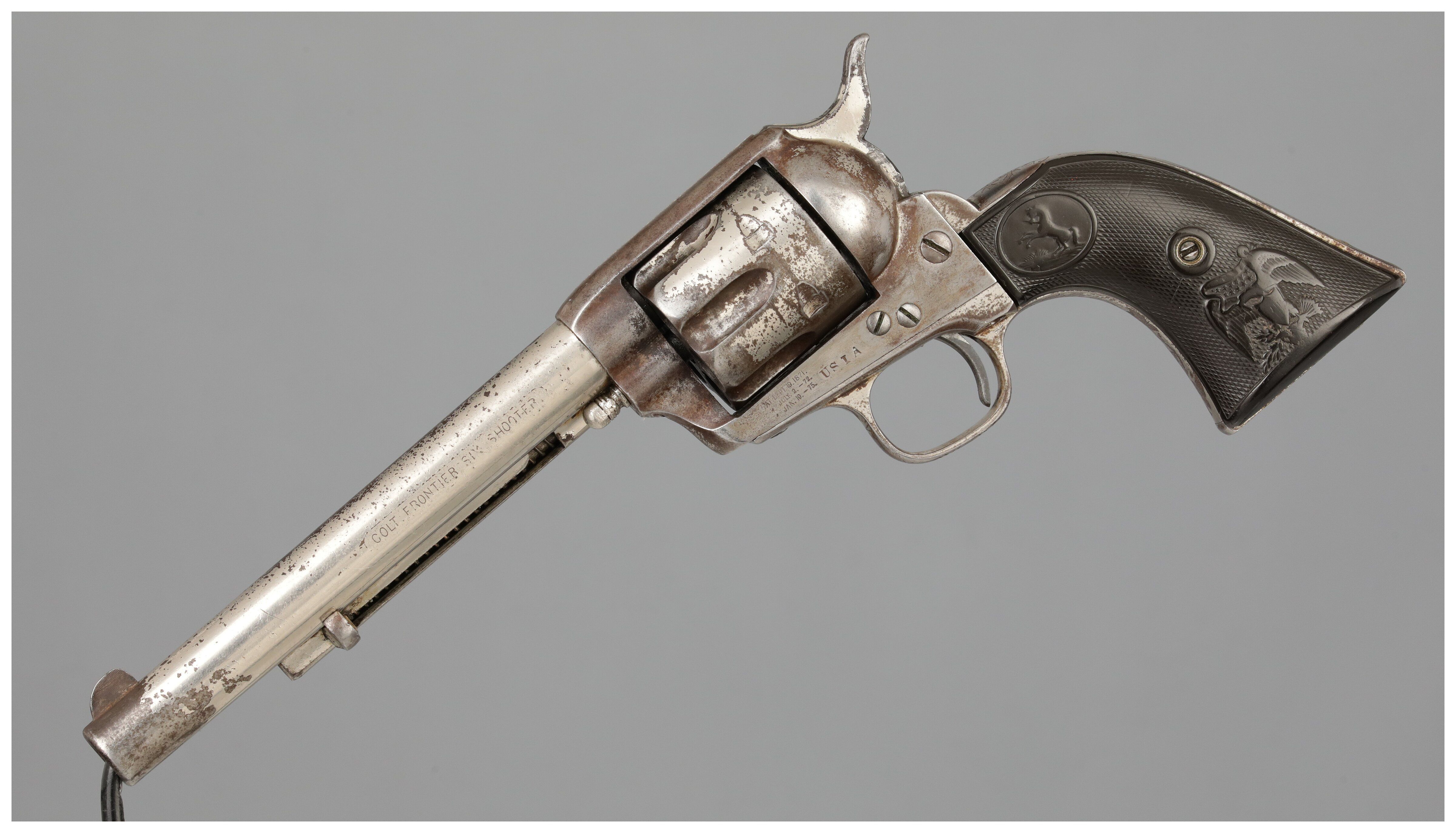 Engraved Antique Colt Etched Panel Frontier Six Shooter | Rock Island ...