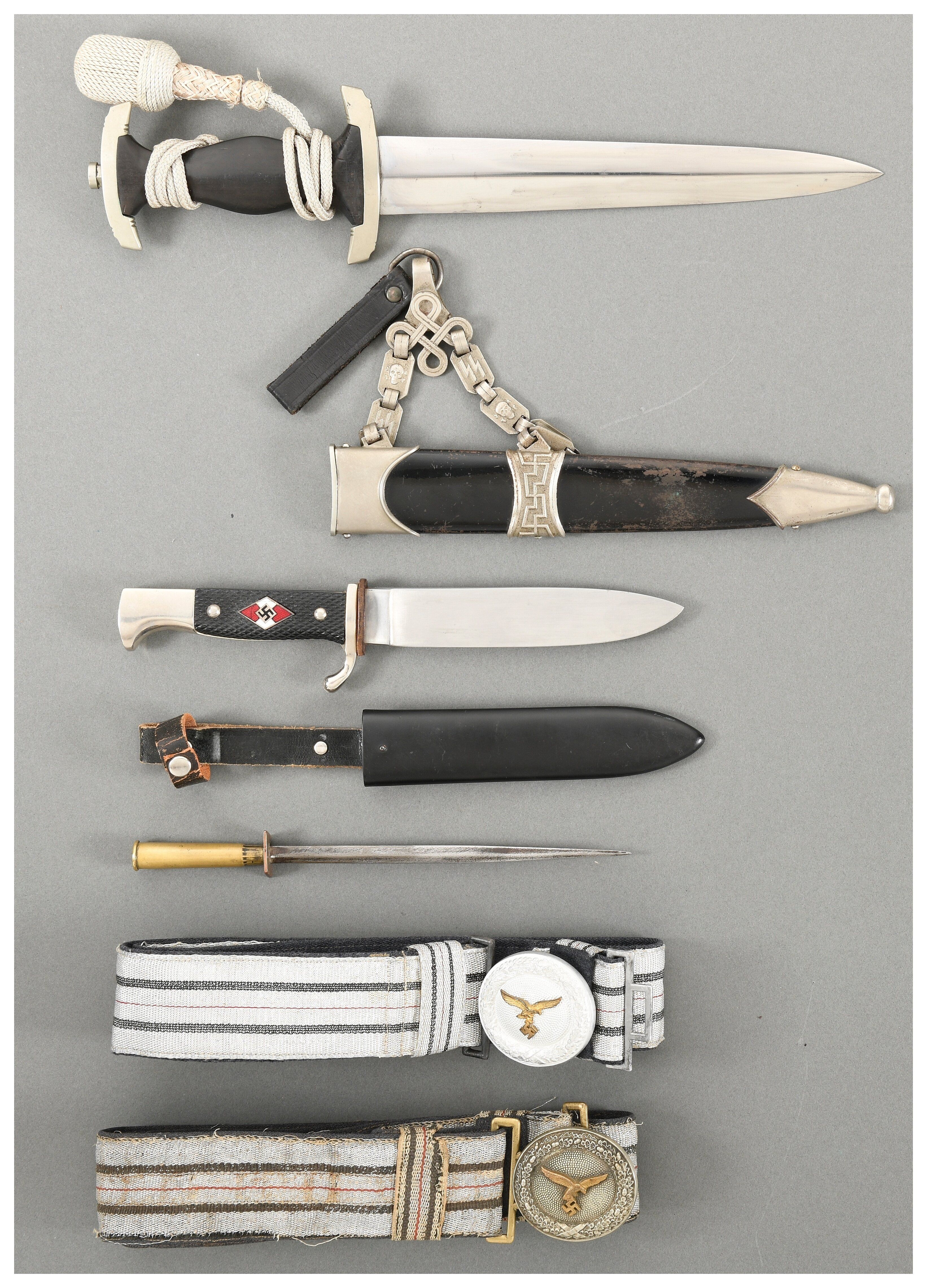 Grouping of German Edged Weapons and Accoutrements | Rock Island Auction