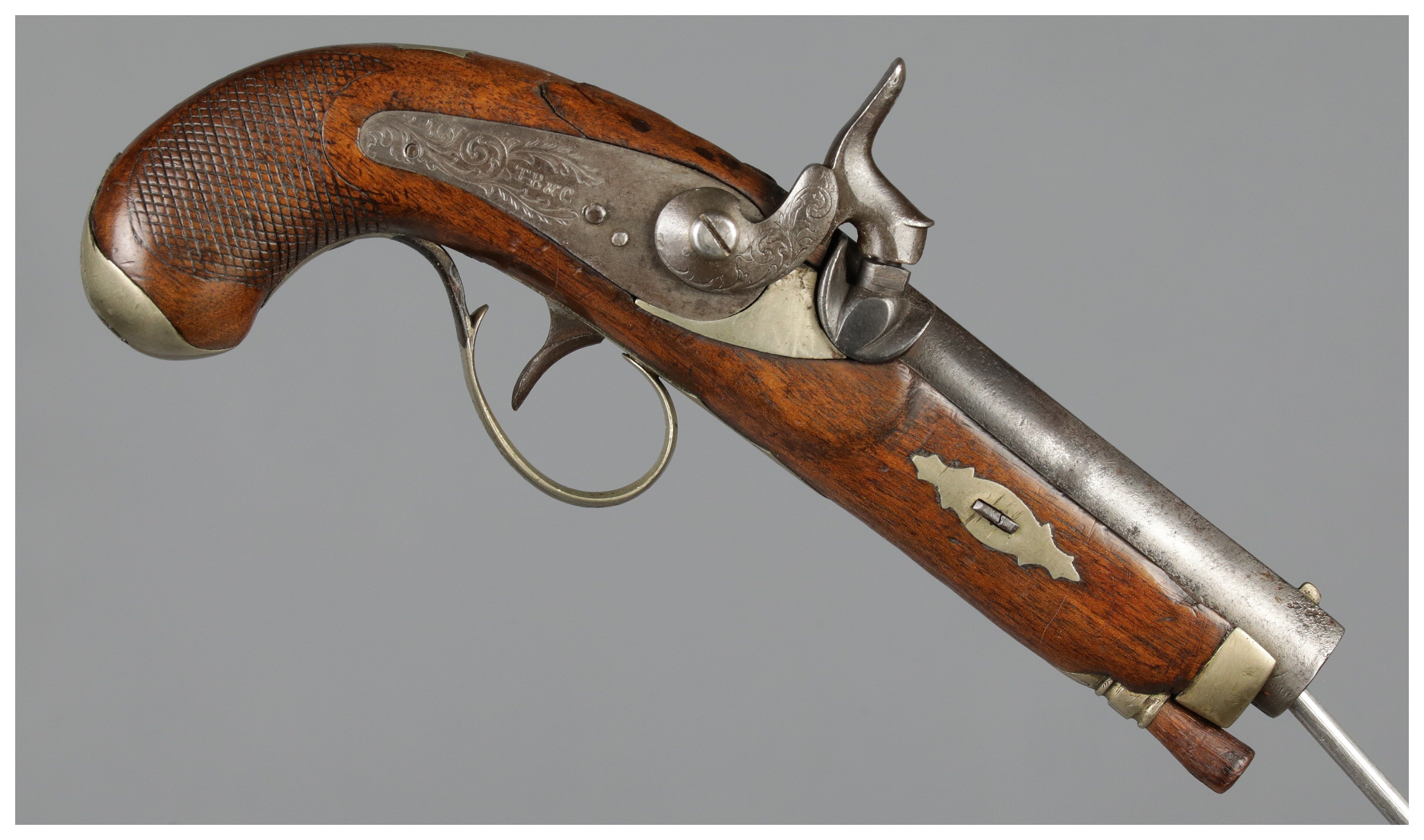 Liege Proofed Derringer Pattern Percussion Pocket Pistol | Rock Island ...
