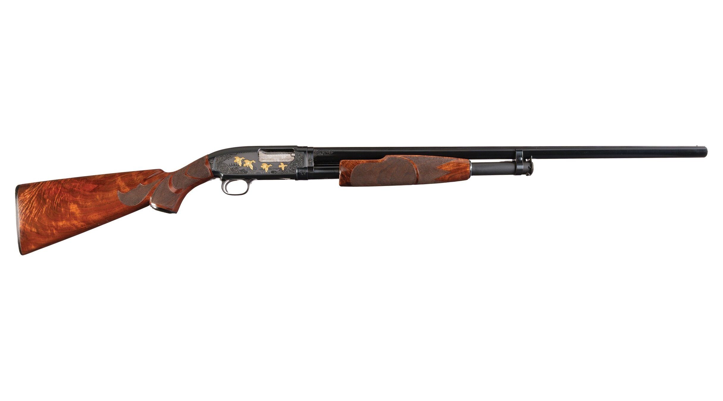 Larry Curry Engraved Winchester 16 Ga. Model 12 Shotgun | Rock Island ...
