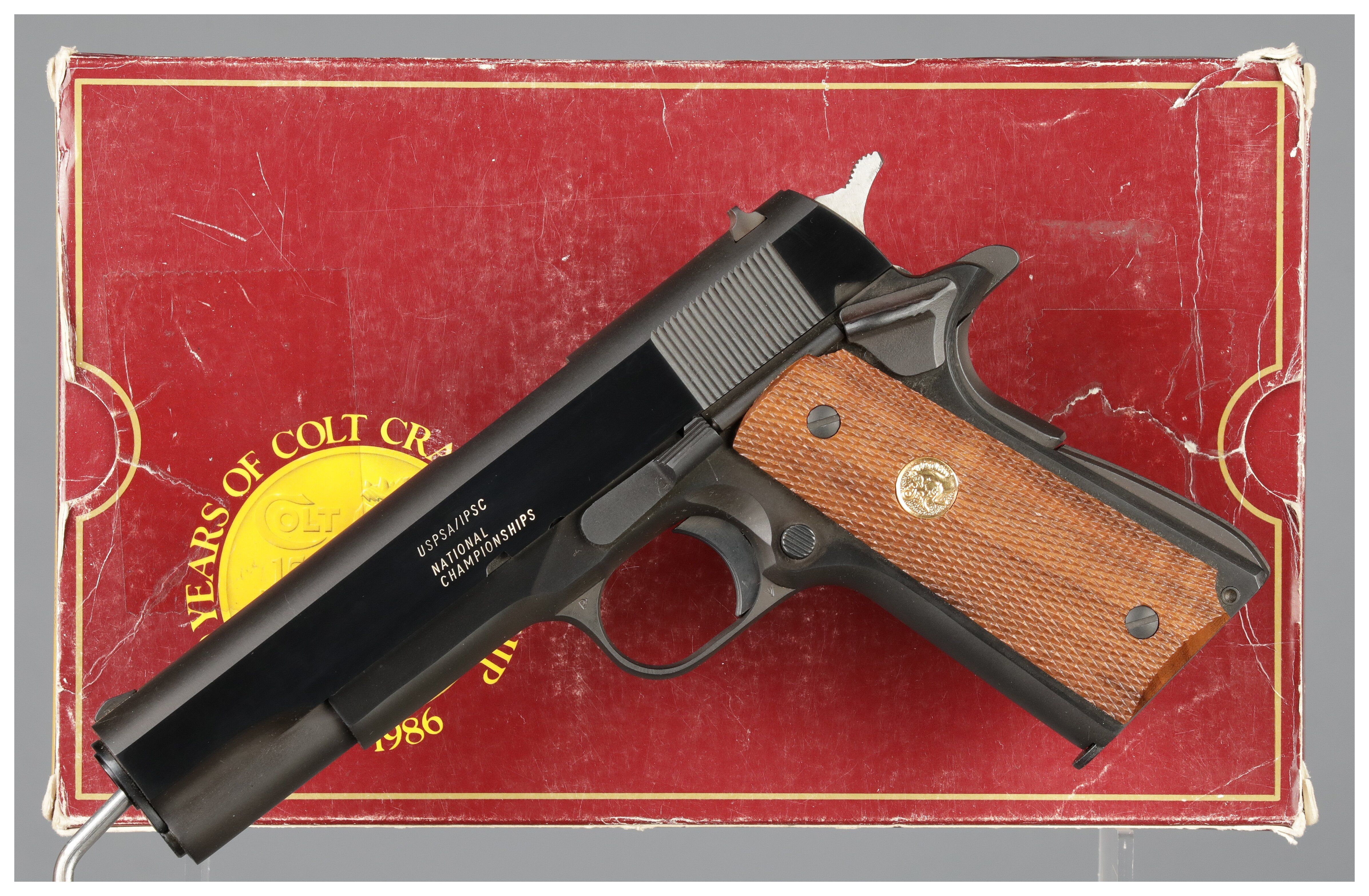 Colt Government Model Pistol with USPSA/IPSC Markings and Box | Rock ...