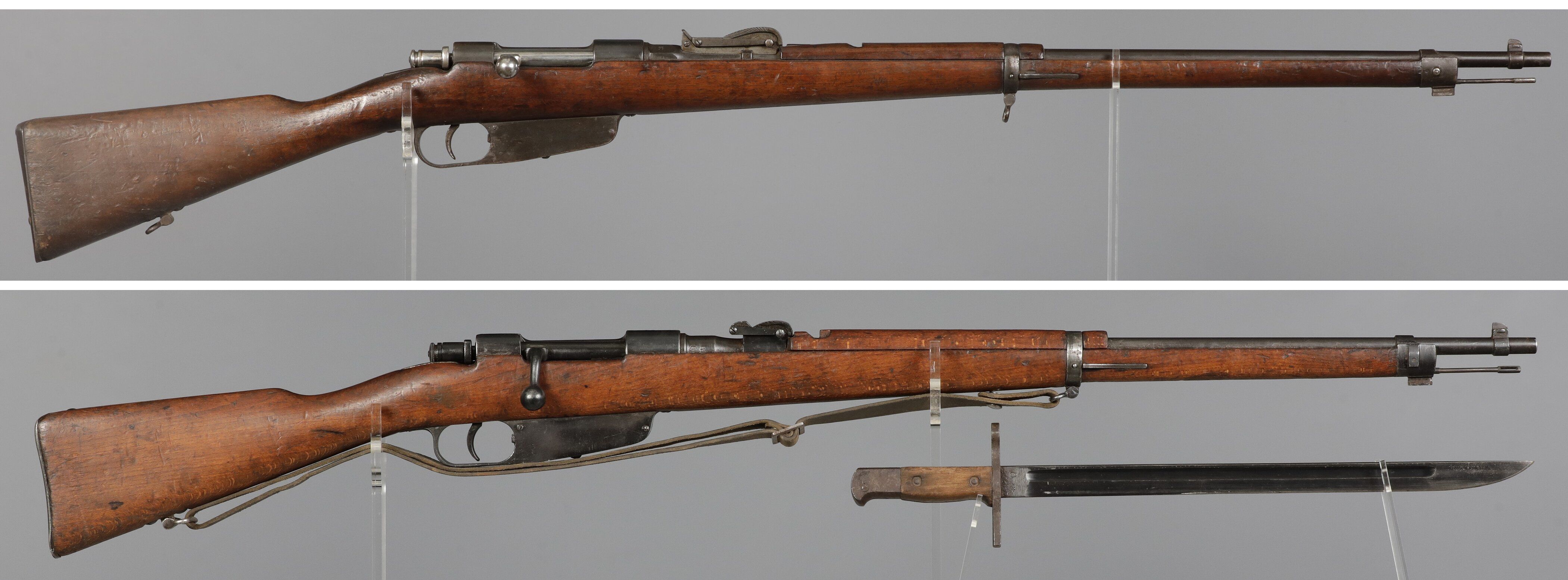 Two Italian Military Carcano Pattern Bolt Action Rifles | Rock Island ...