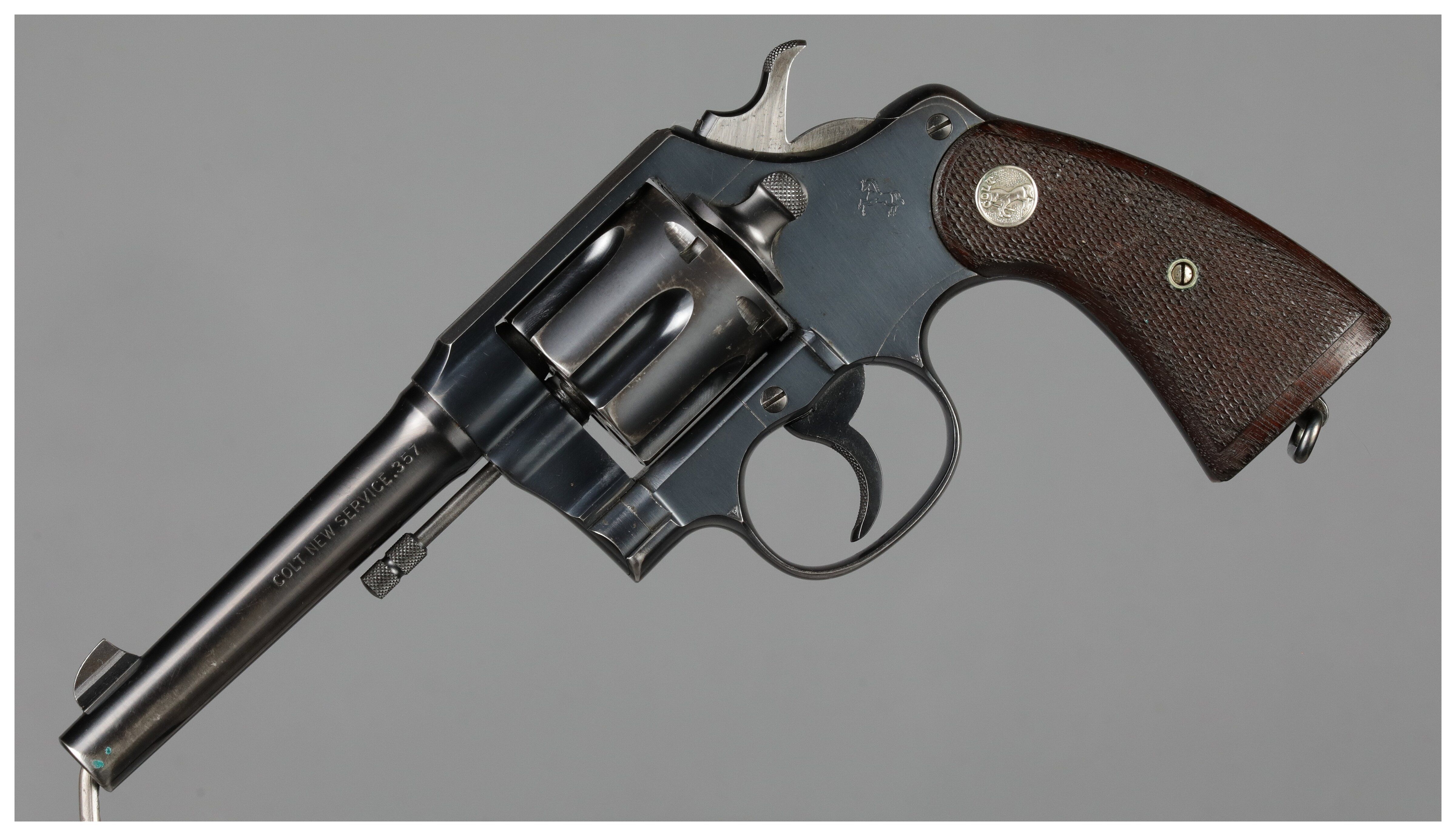 WWII Era Police Marked Colt New Service Revolver with Holster | Rock ...