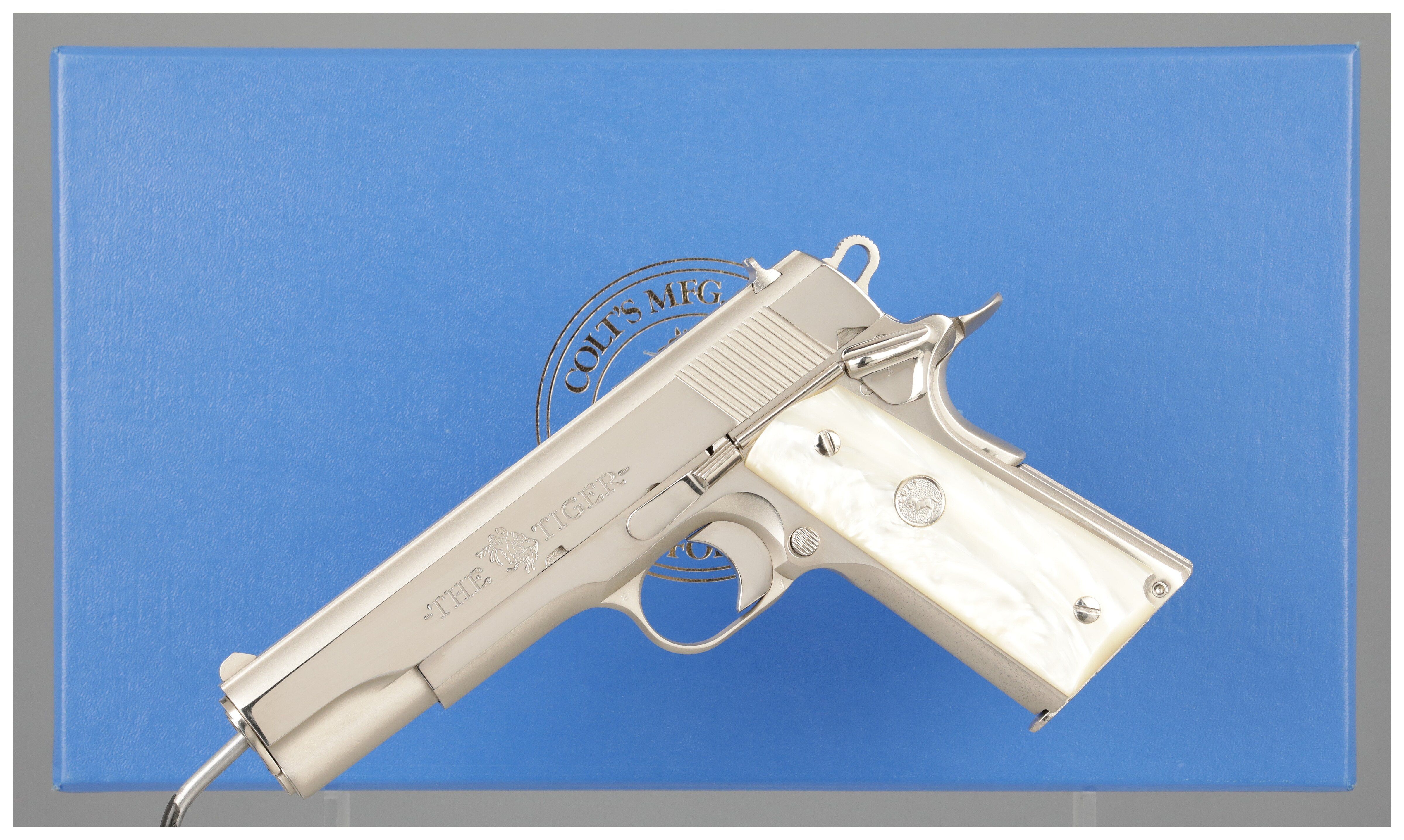 Colt "The Tiger" Government Model Pistol in .38 Super with Box | Rock ...