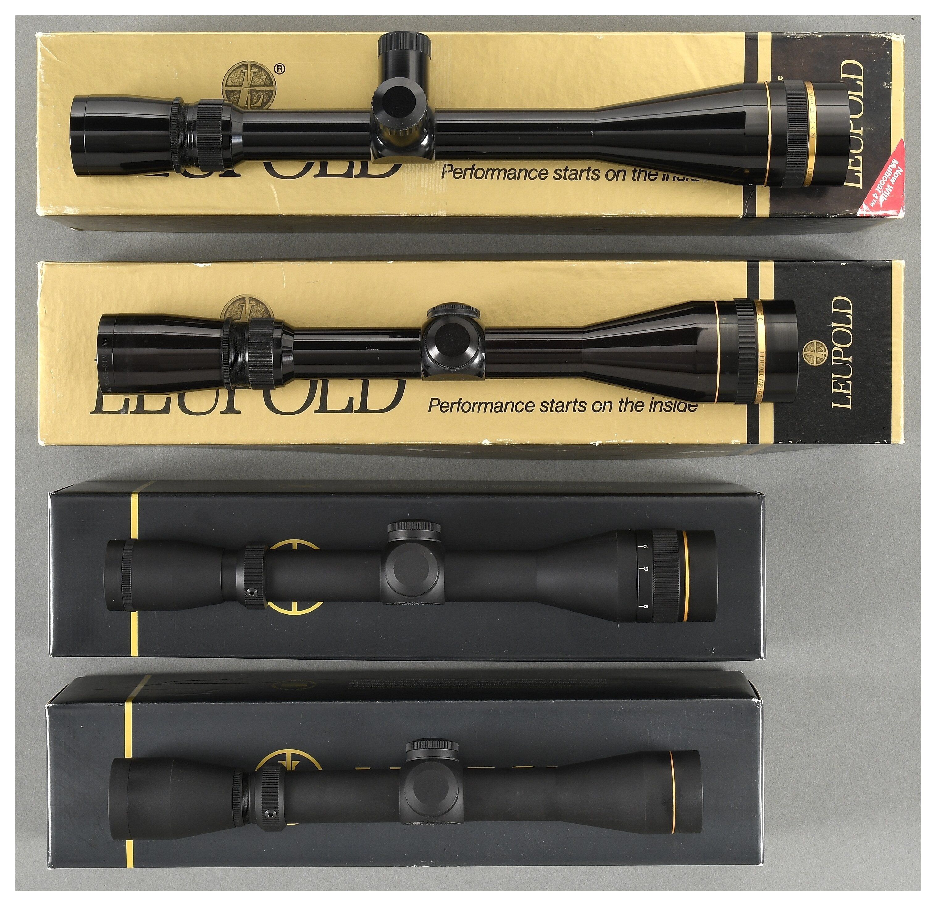 Four Leupold Rifle Scopes with Boxes | Rock Island Auction